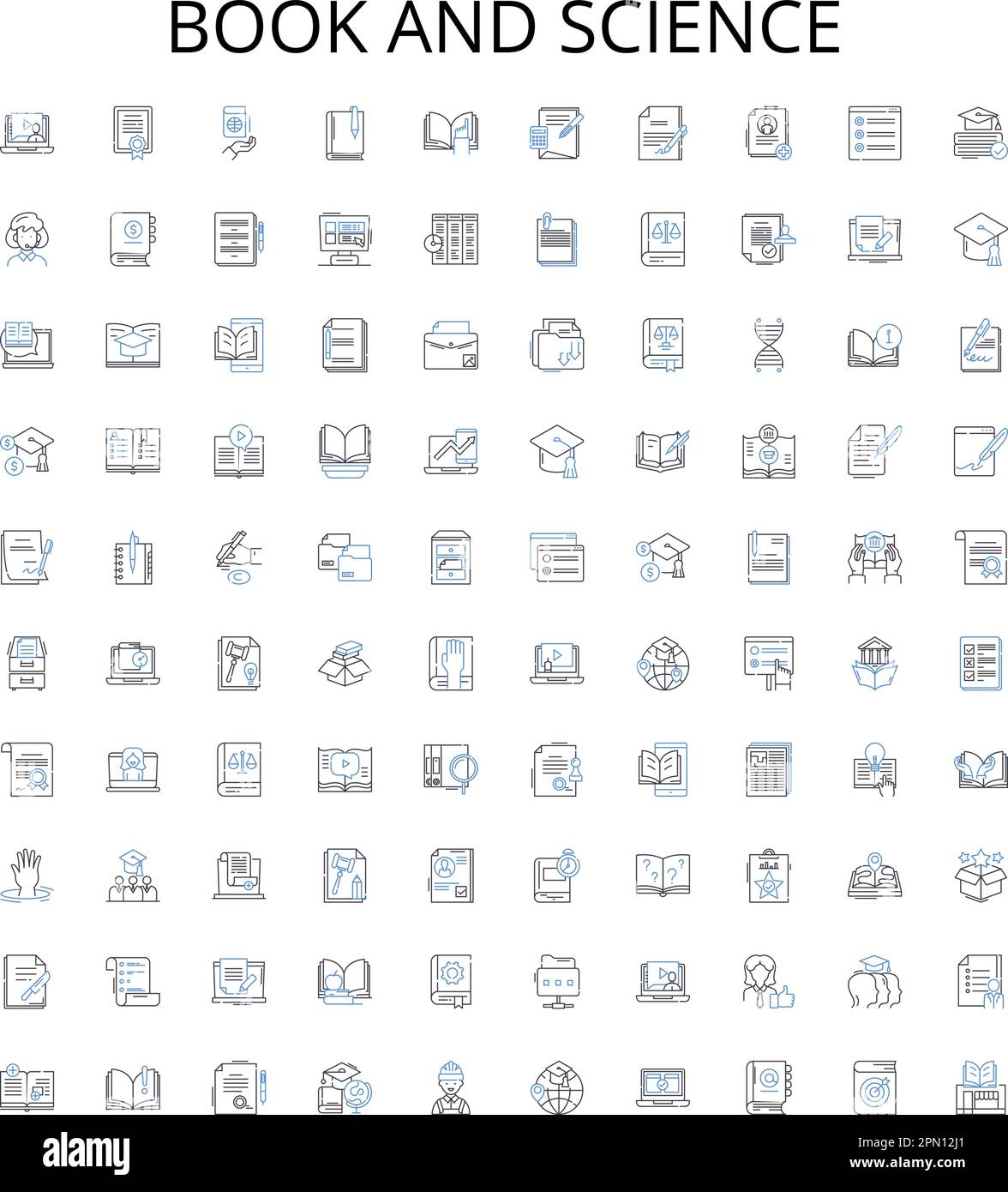 Book and science outline icons collection. Book, Science, Reading ...