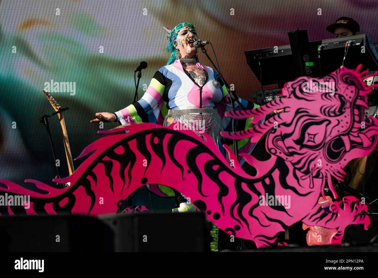 Nai Palm of Hiatus Kaiyote performs at the Coachella Music & Arts ...