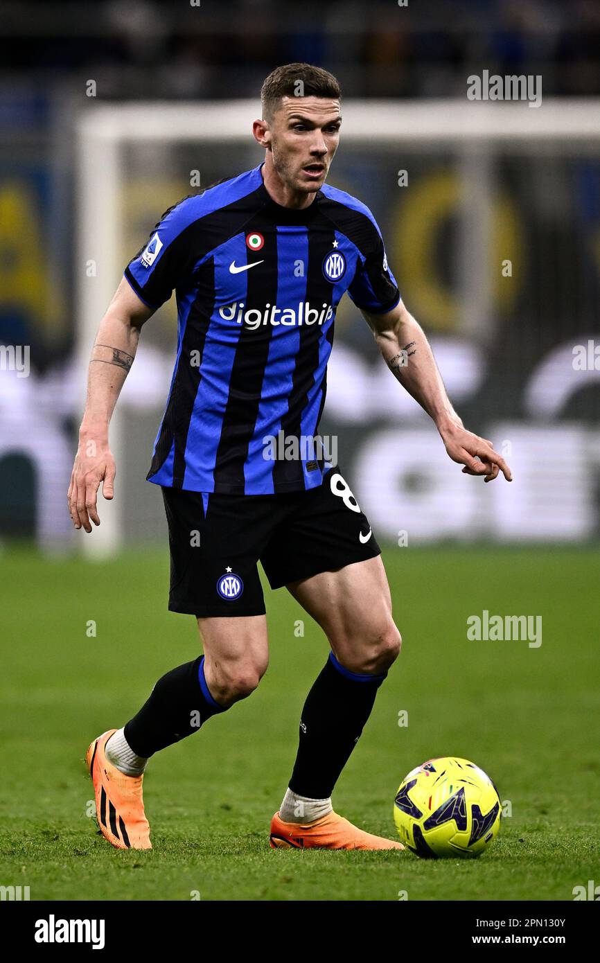 Milan, Italy. 16 April 2023. Robin Gosens of FC Internazionale in ...