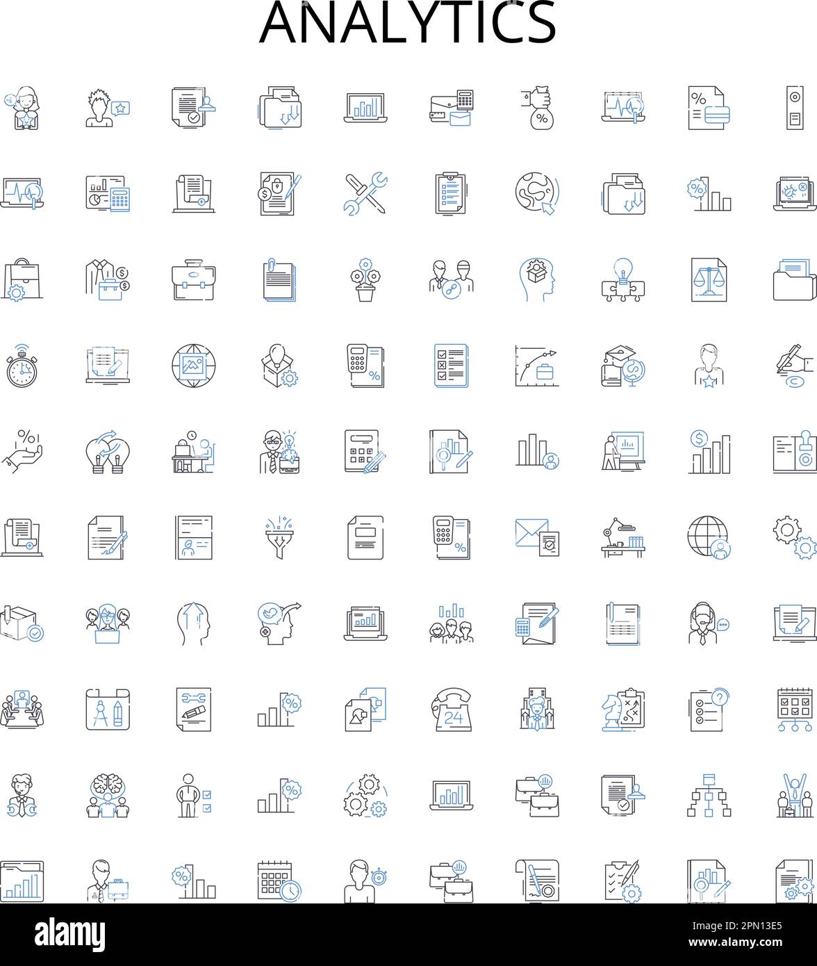 Analytics outline icons collection. Analysis, Trends, Data, Insights ... Analytics outline icons collection. Analysis, Trends, Data, Insights ...