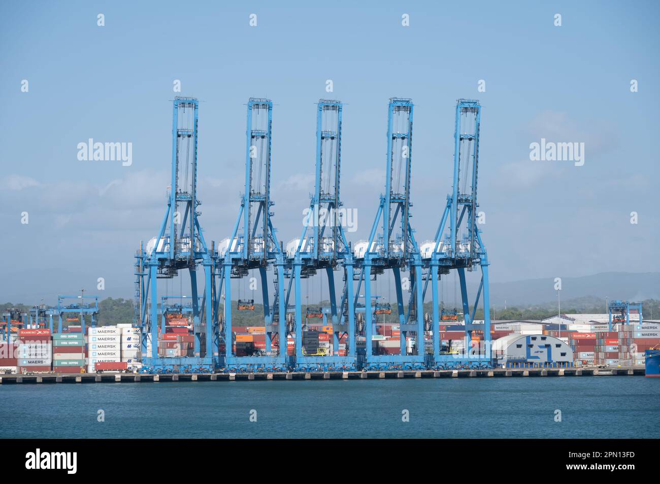 Colon, Panama - April 2, 2023: Views of a container port at Colon in ...