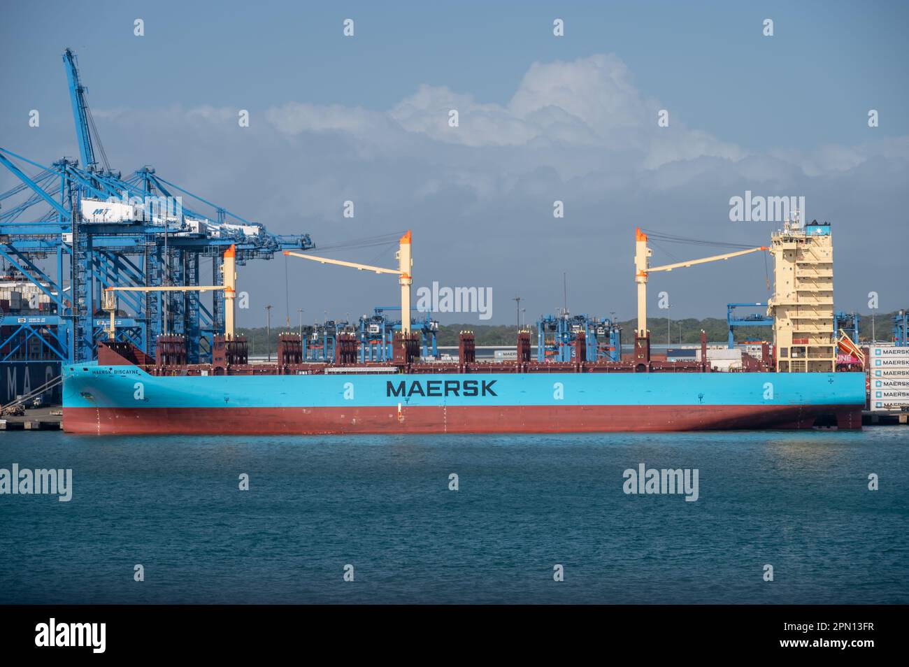 Colon, Panama - April 2, 2023: Views of a container port at Colon in ...
