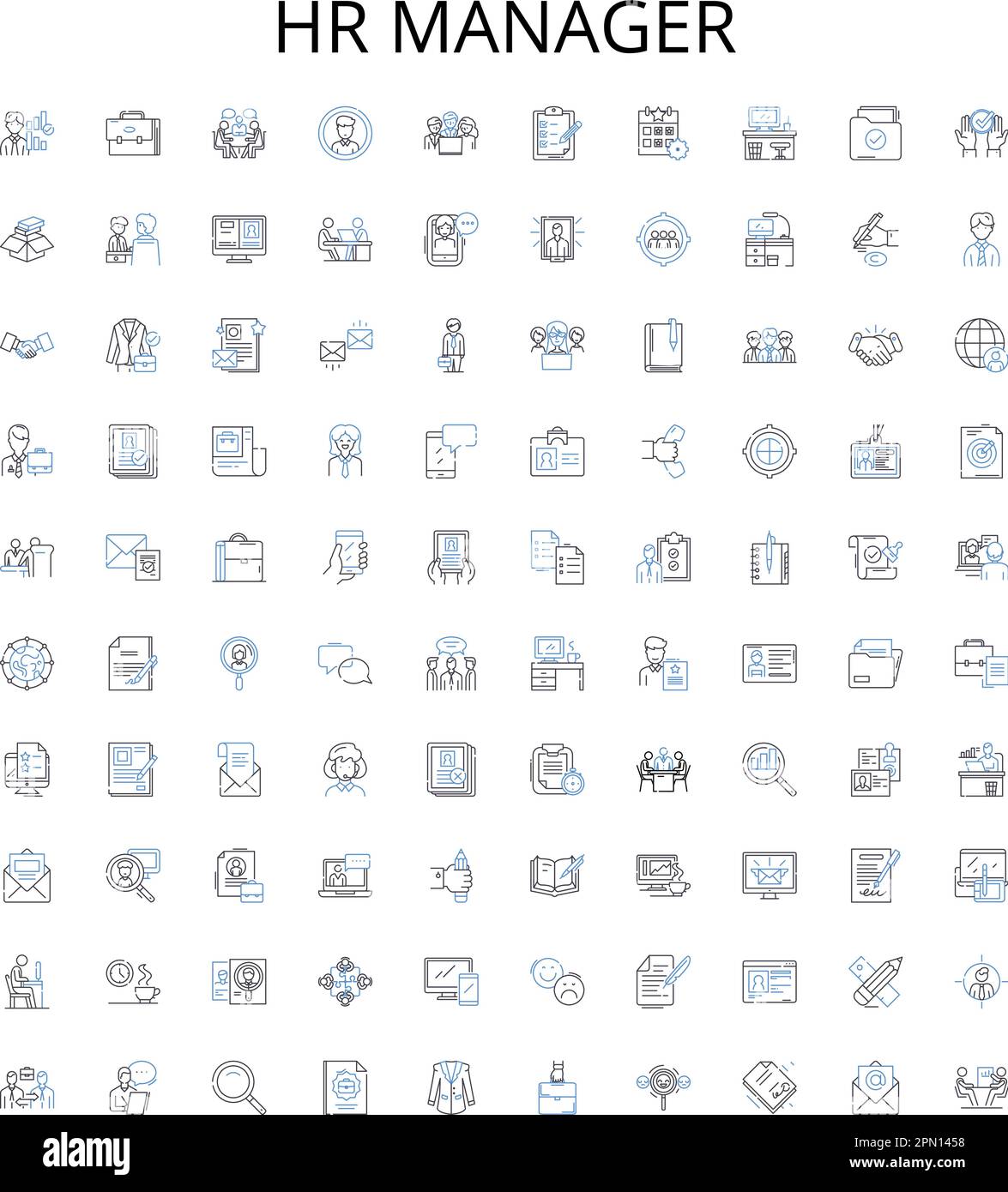 Hr manager outline icons collection. HR, Manager, Human, Resources ...