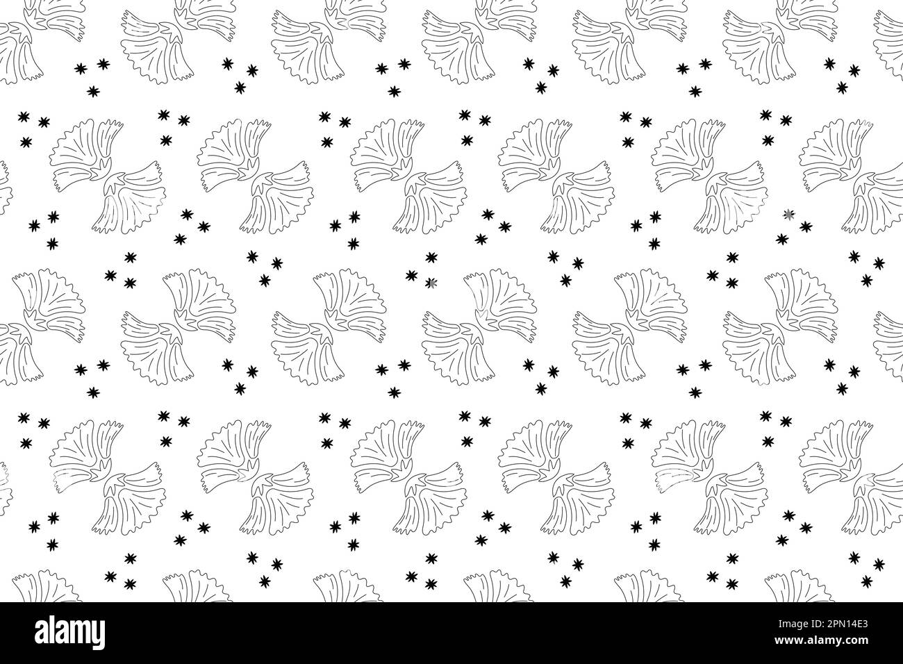 Stylized floral endless background. Floral seamless pattern, hand drawn ...