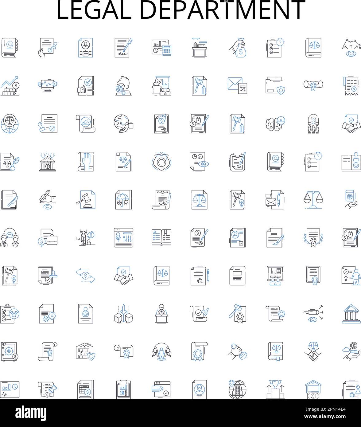 Legal department outline icons collection. Lawyer, Attorney, Litigation ...