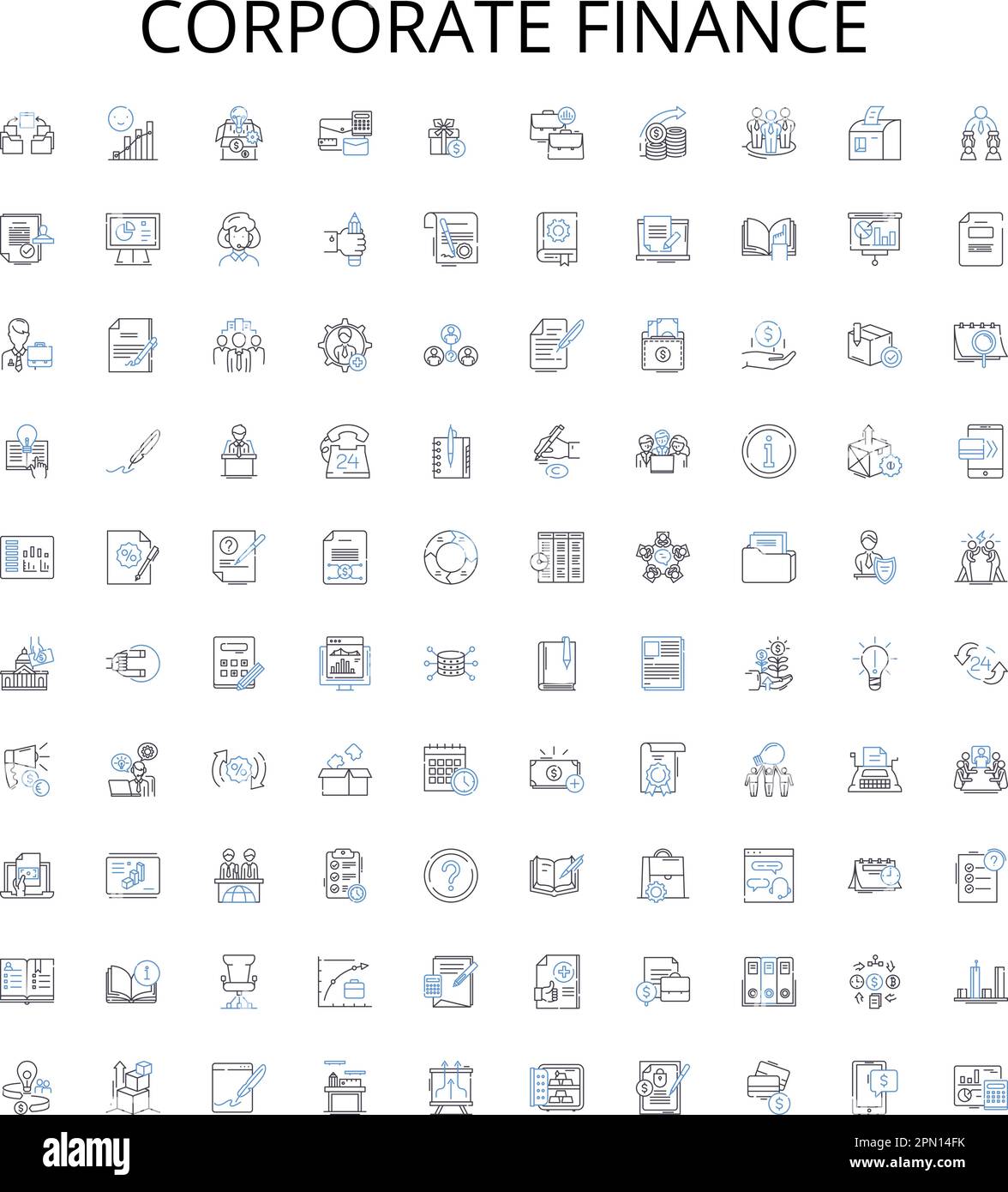 Corporate finance outline icons collection. separatCorporation, Finance ...