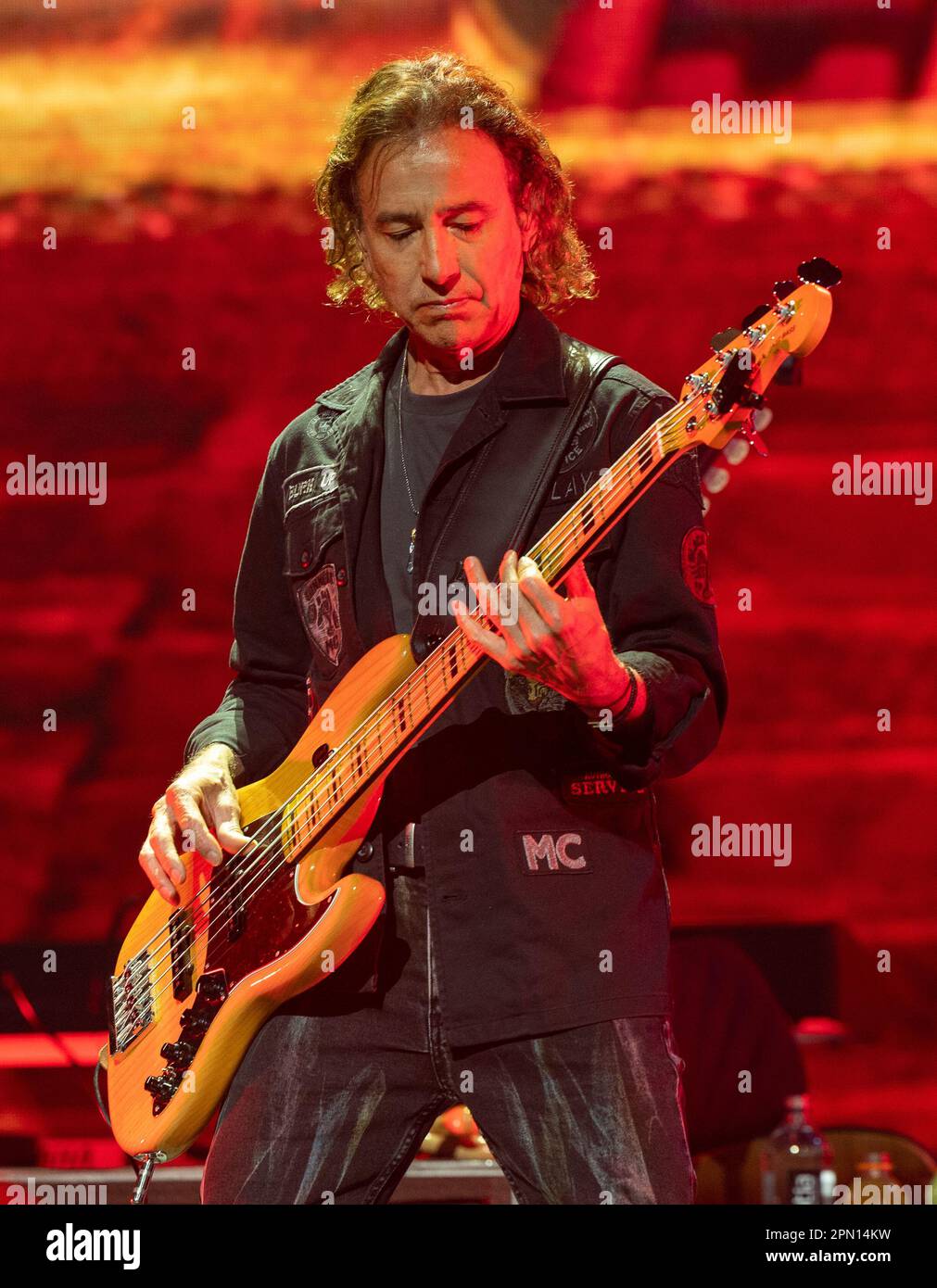 MIAMI, FL - APRIL 15: Juan Calleros of MANA performs during MANA Mexico ...