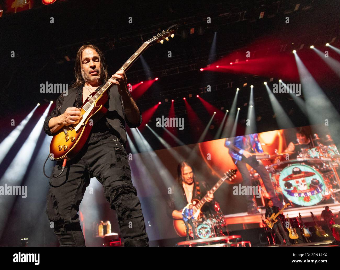MIAMI, FL - APRIL 15: Sergio Vallin of MANA performs during MANA Mexico ...