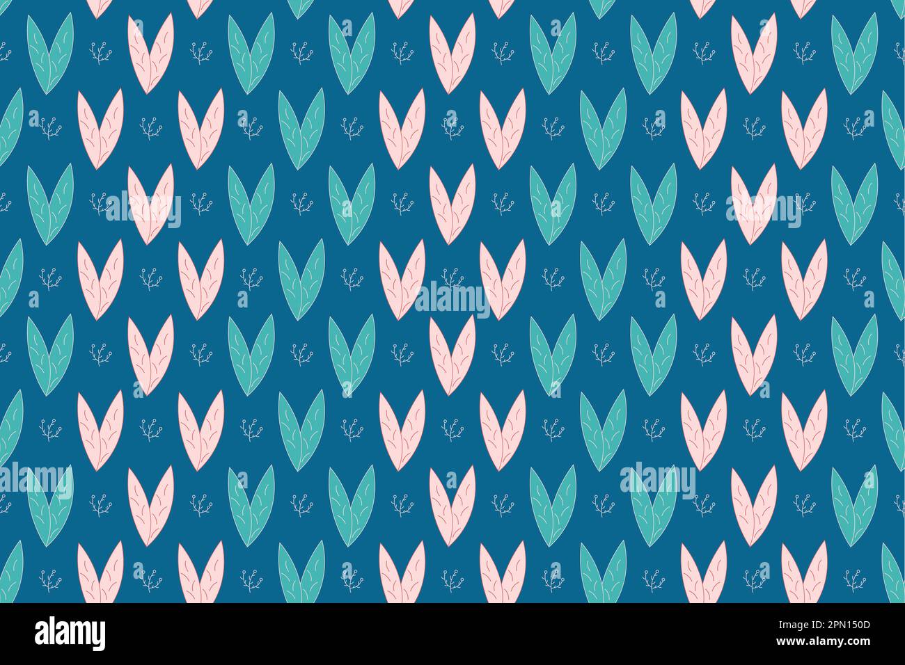 Vector floral seamless pattern with turquoise flowers. Colorful aztec ...