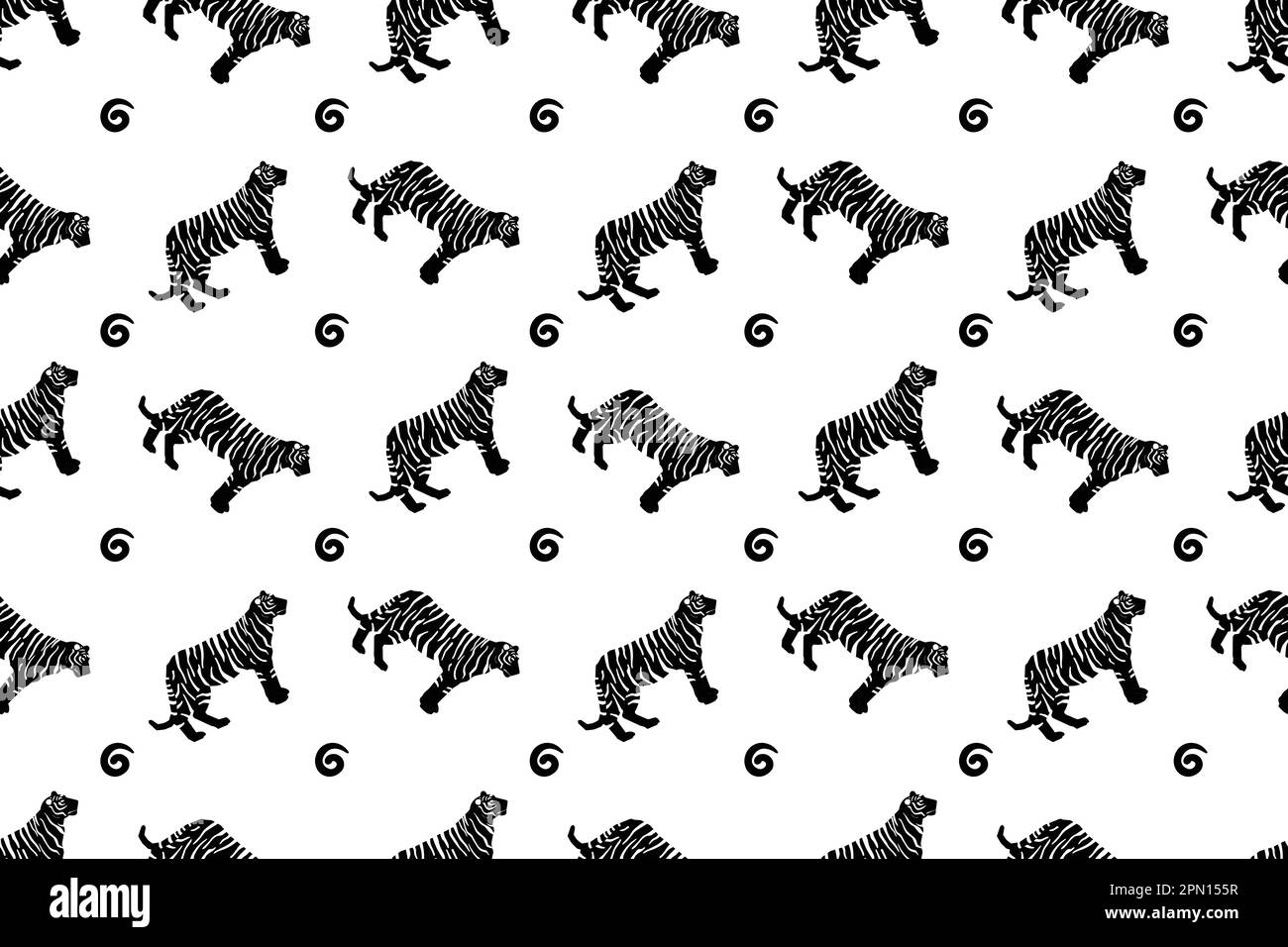 Seamless african tiger pattern. Ethnic and tribal motifs. Grunge ...