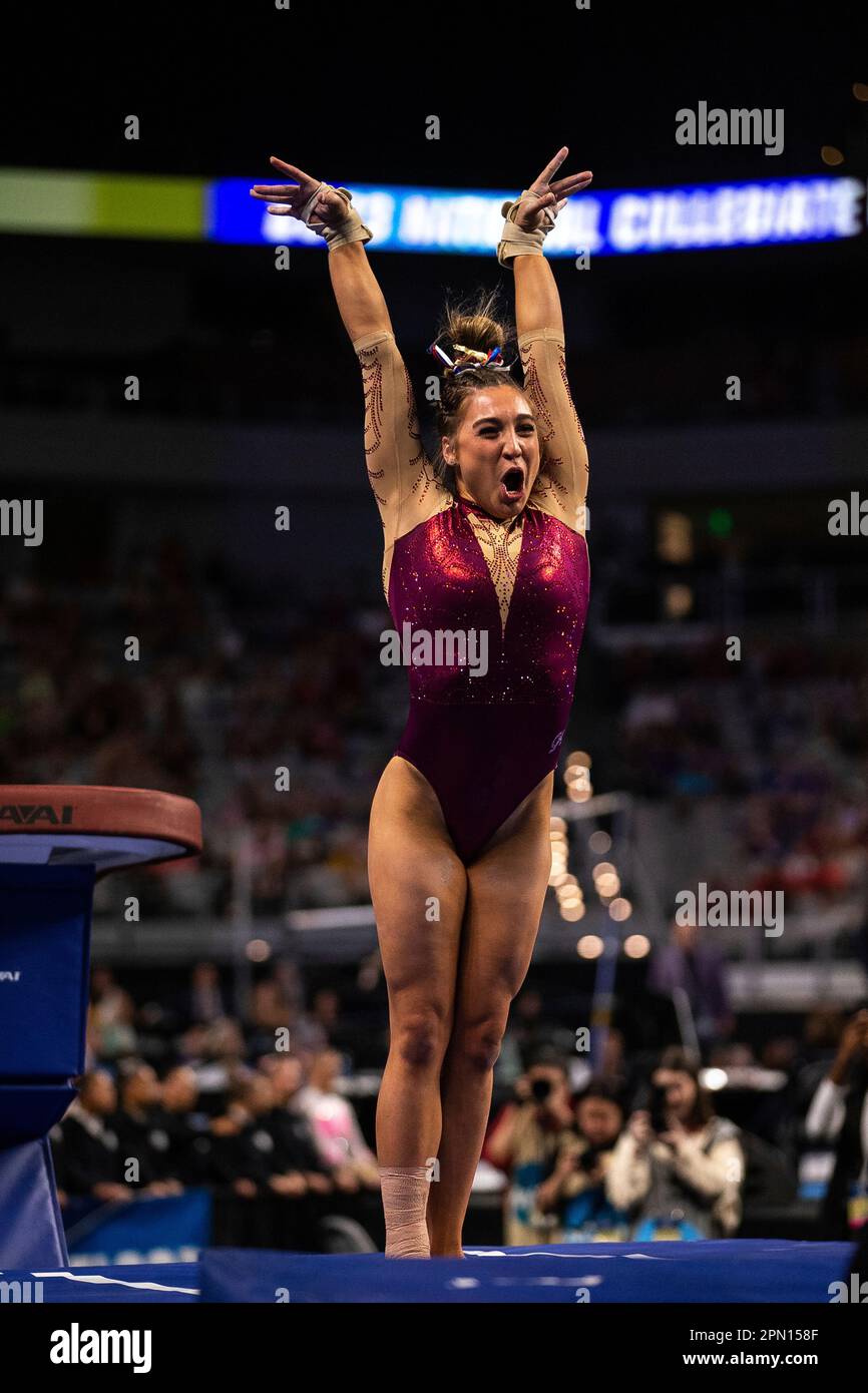 FORT WORTH, TX - APRIL 15: University of Oklahoma gymnast Danielle ...