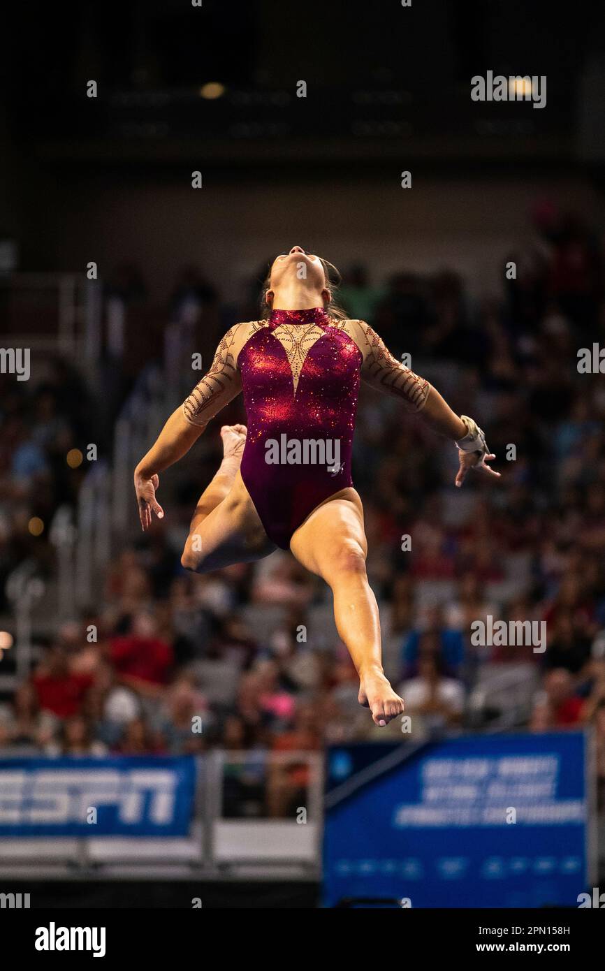 FORT WORTH, TX - APRIL 15: University of Oklahoma gymnast Danielle ...