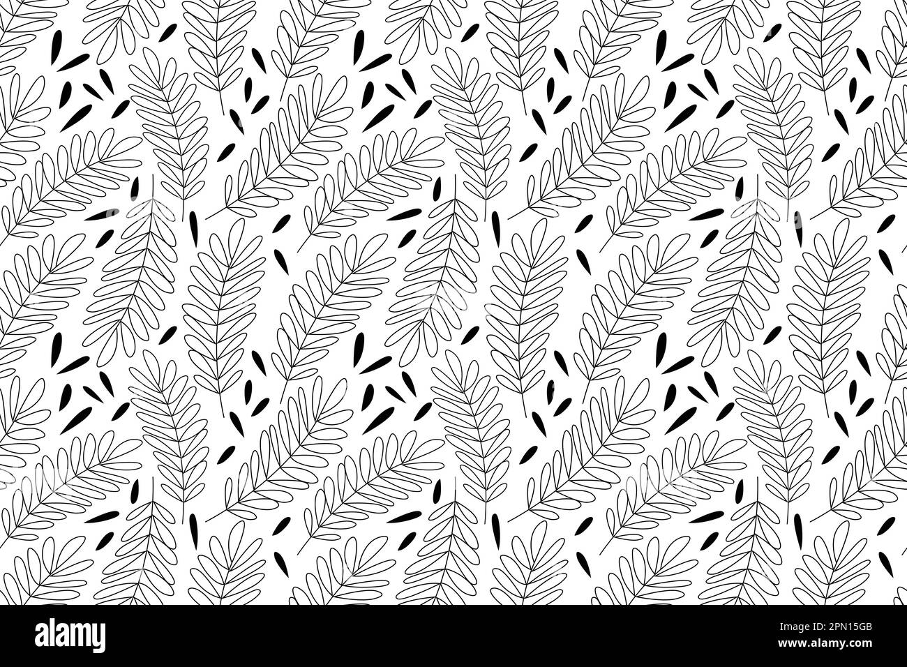Luxury nature background vector. Hand drawn outline design. Floral ...