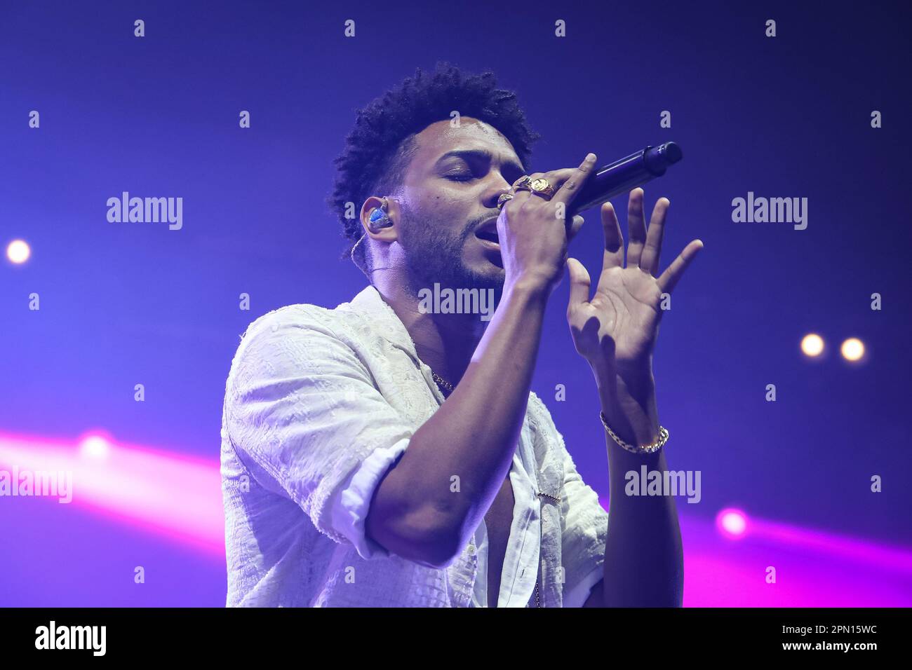 Porto, Portugal. 15th Apr, 2023. Musical duo Calema, António Mendes ...