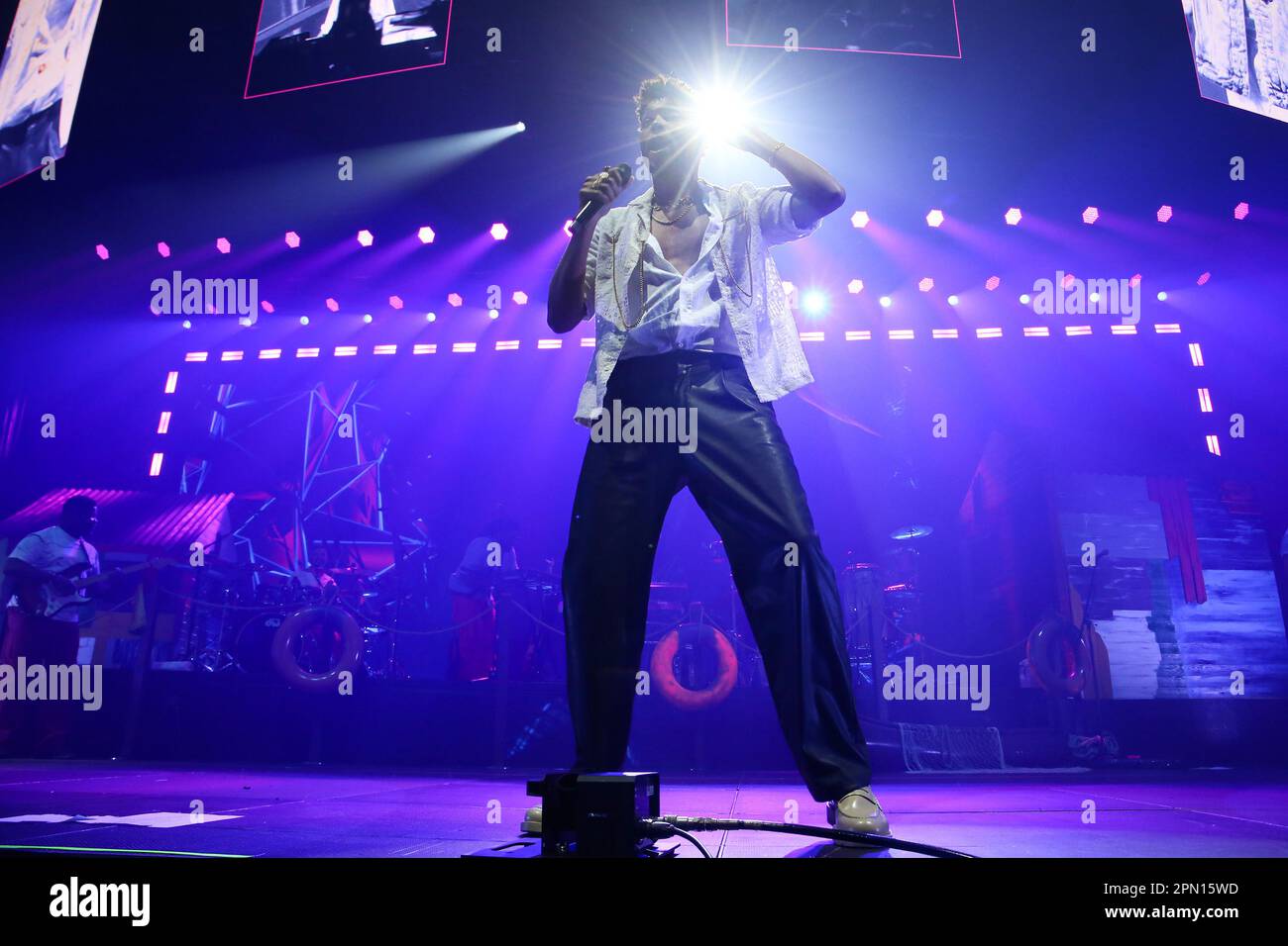 Porto, Portugal. 15th Apr, 2023. Musical duo Calema, António Mendes ...