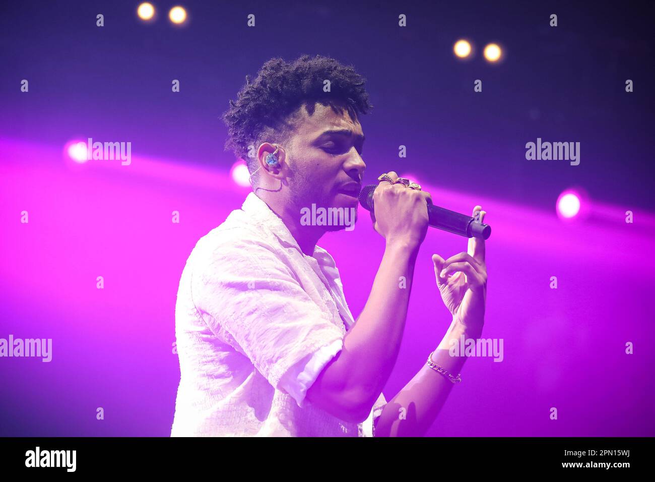 Porto, Portugal. 15th Apr, 2023. Musical duo Calema, António Mendes ...