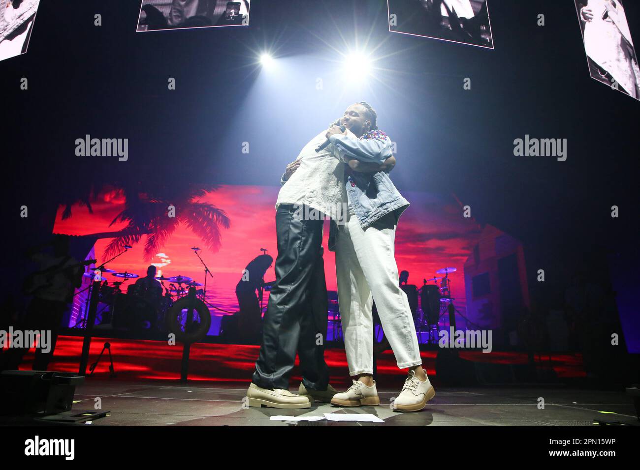 Porto, Portugal. 15th Apr, 2023. Musical duo Calema, Fradique and ...