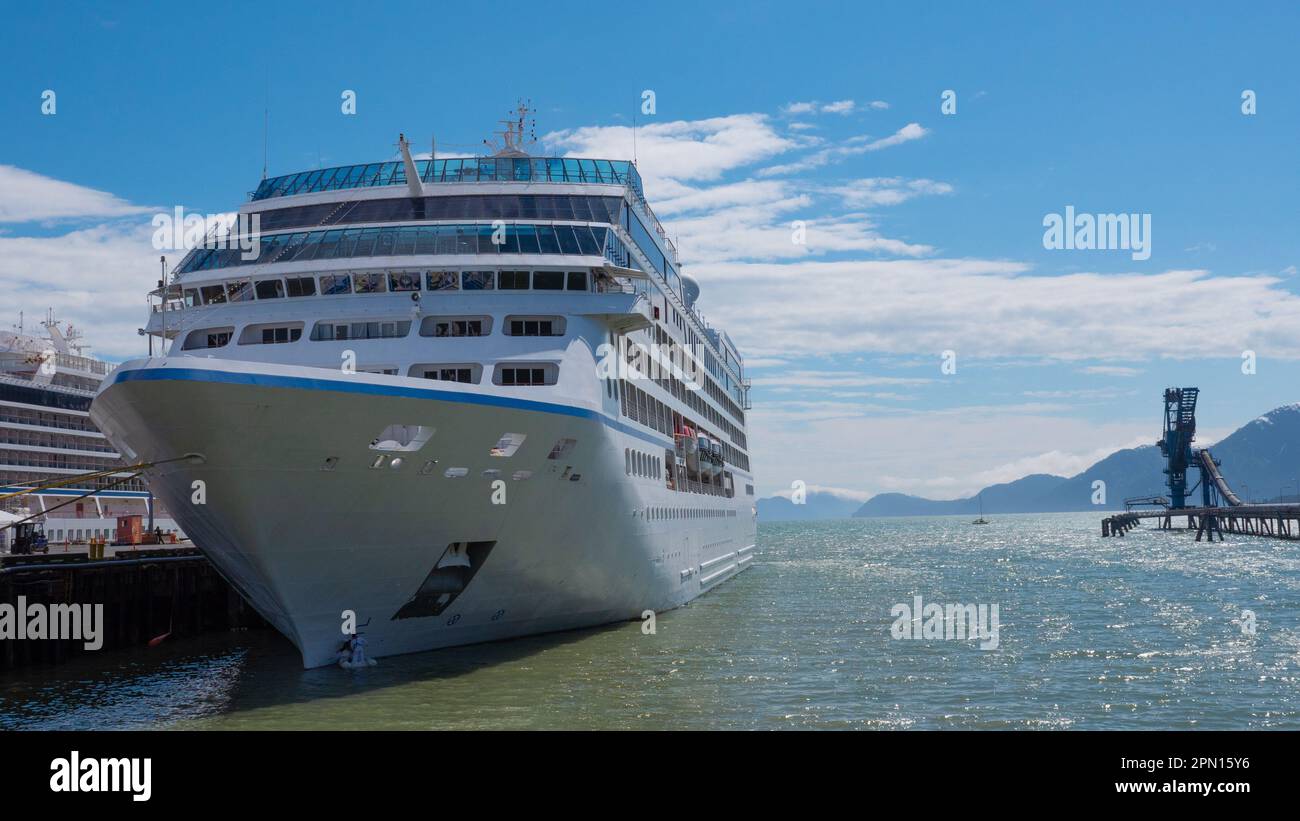 seascape with cruise ship tour. cruise ship tour or voyage. photo of ...