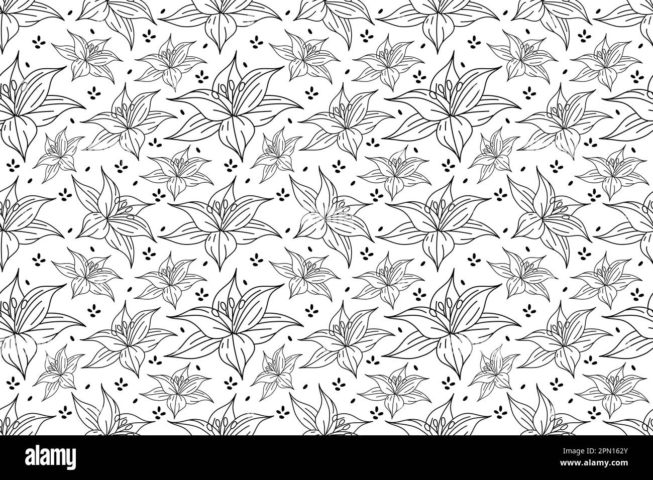 Seamless vector floral pattern with fantasy blooming flowers. Pattern ...