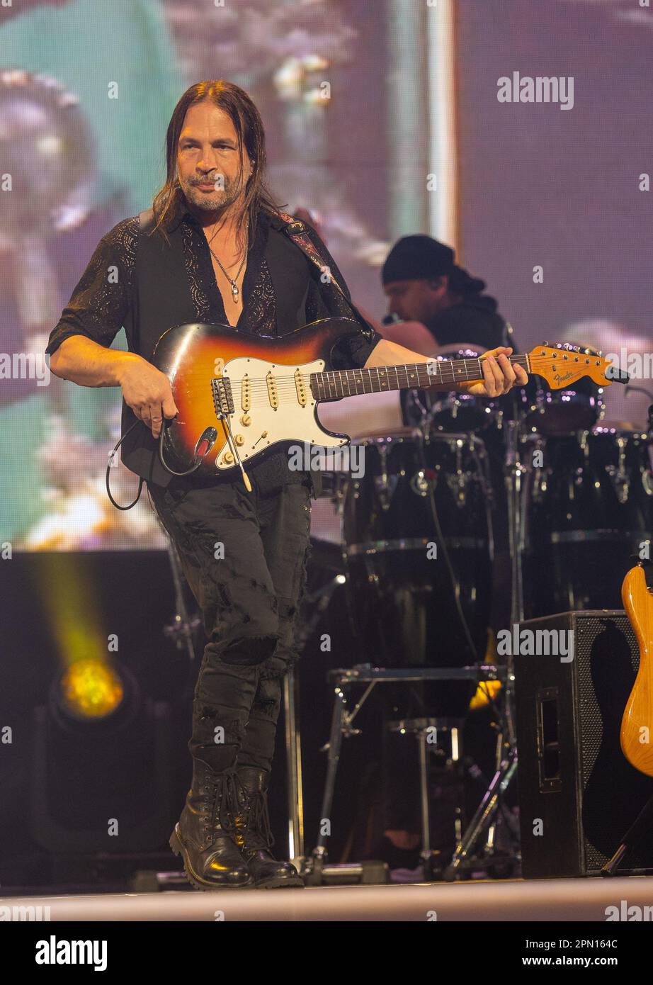 MIAMI, FL - APRIL 15: Sergio Vallin of MANA performs during MANA Mexico ...