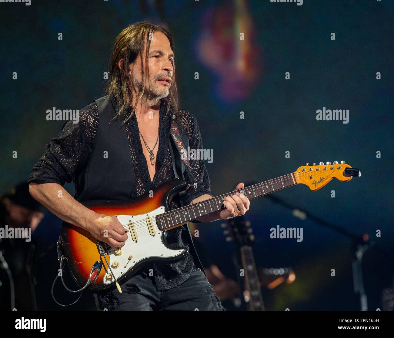 MIAMI, FL - APRIL 15: Sergio Vallin of MANA performs during MANA Mexico ...