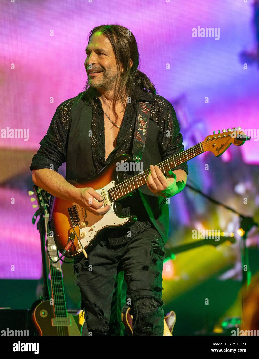 MIAMI, FL - APRIL 15: Sergio Vallin of MANA performs during MANA Mexico ...