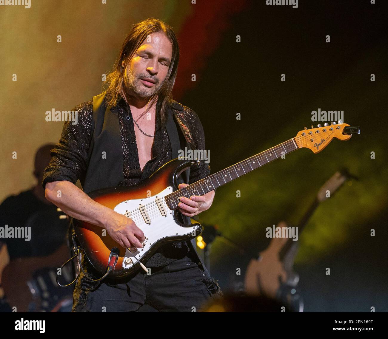 MIAMI, FL - APRIL 15: Sergio Vallin of MANA performs during MANA Mexico ...