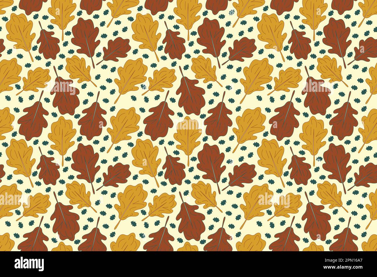 Arabic golden luxury meadow leaves, seamless pattern in vector. Retro ...