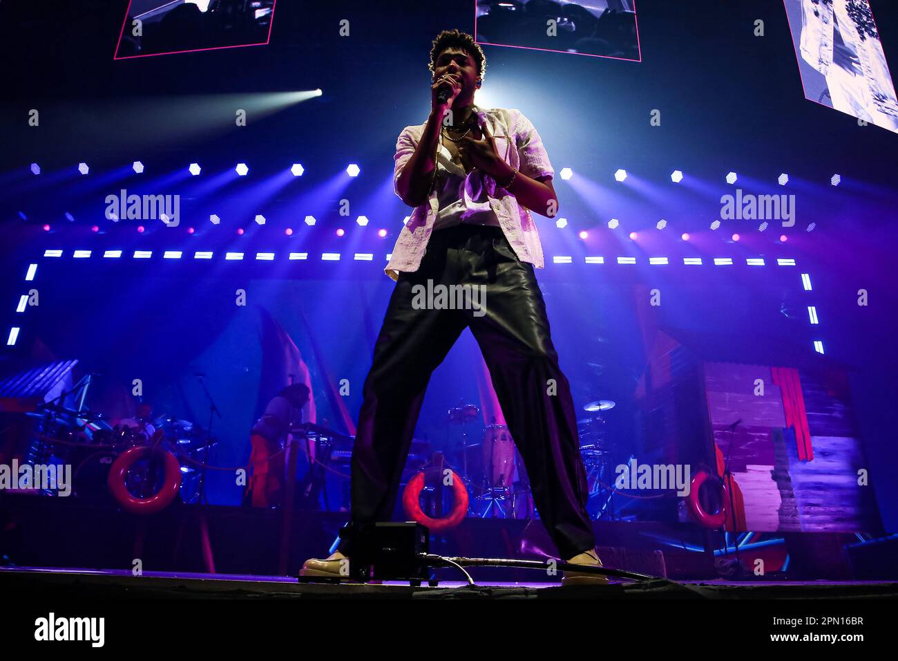 Porto, Portugal. 15th Apr, 2023. Musical duo Calema, António Mendes ...