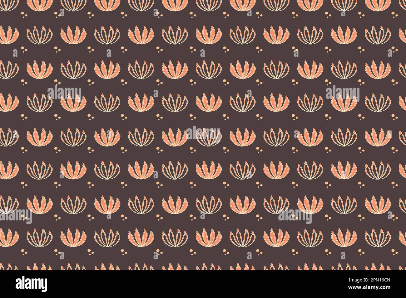 Autumn leaves, seamless vector abstract fall pattern, scandinavian style cute and modest concept ...