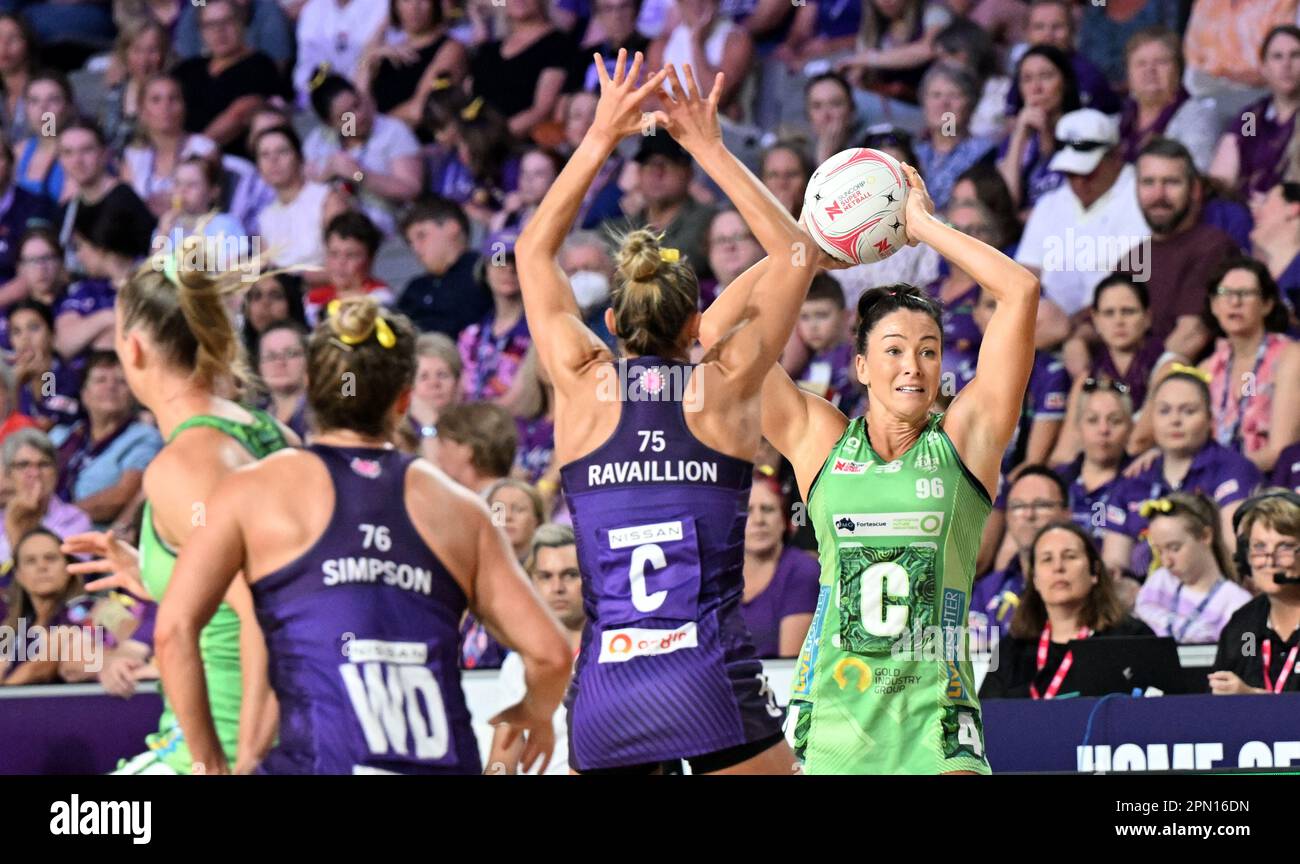 Verity Simmons (right) of the Fever takes on Kim Ravaillion of the ...