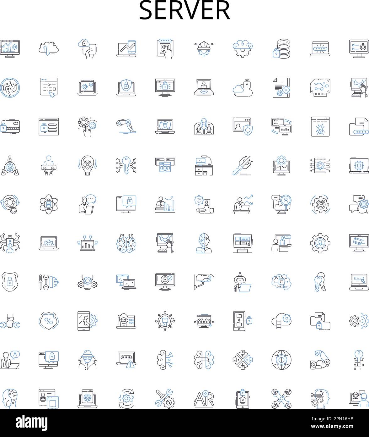 Server outline icons collection. Server, Hosting, Servers, Web-Server ... Server outline icons collection. Server, Hosting, Servers, Web-Server ...