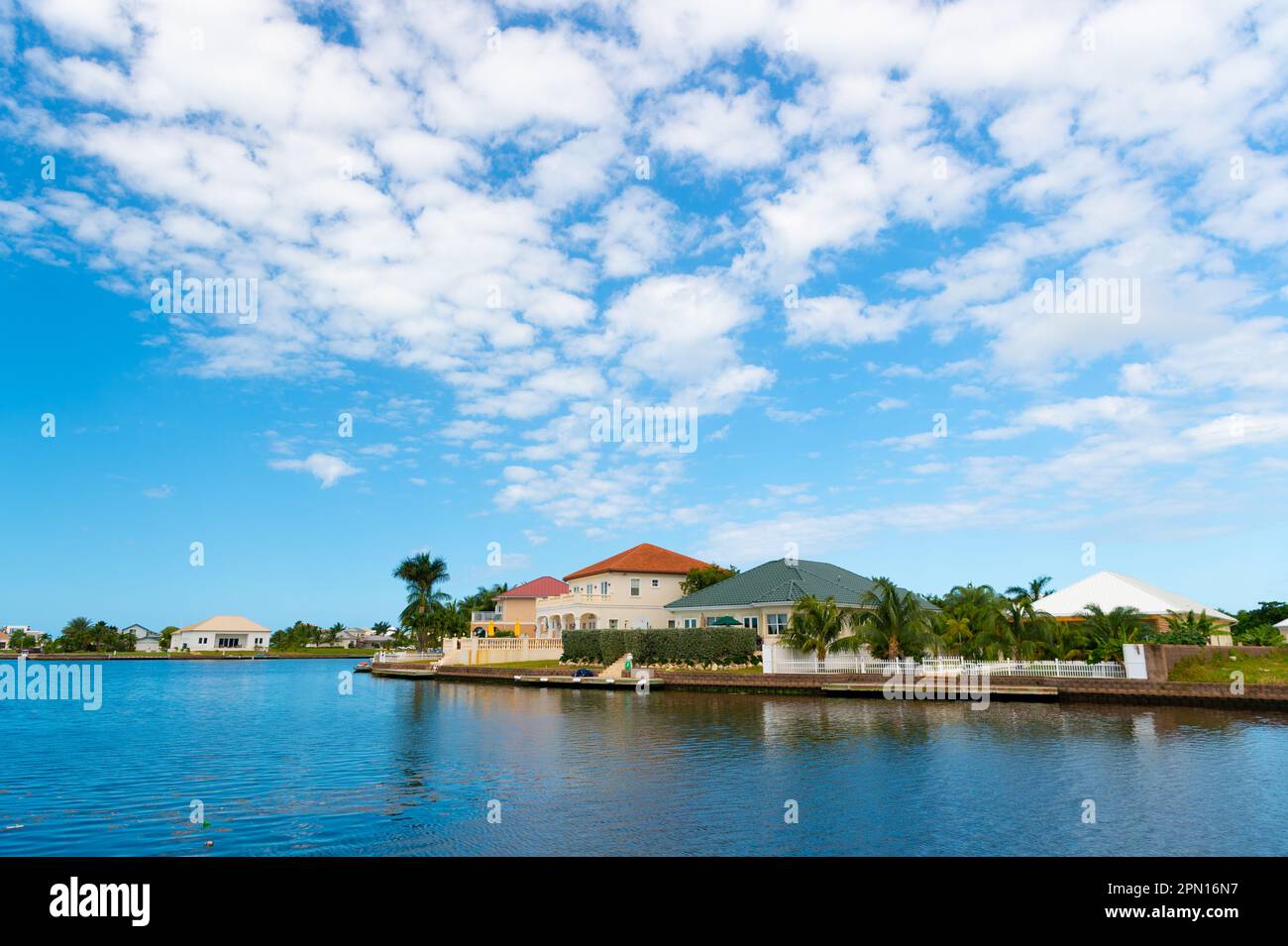 seaside harbour with buildings. photo of seaside harbour in summer ...