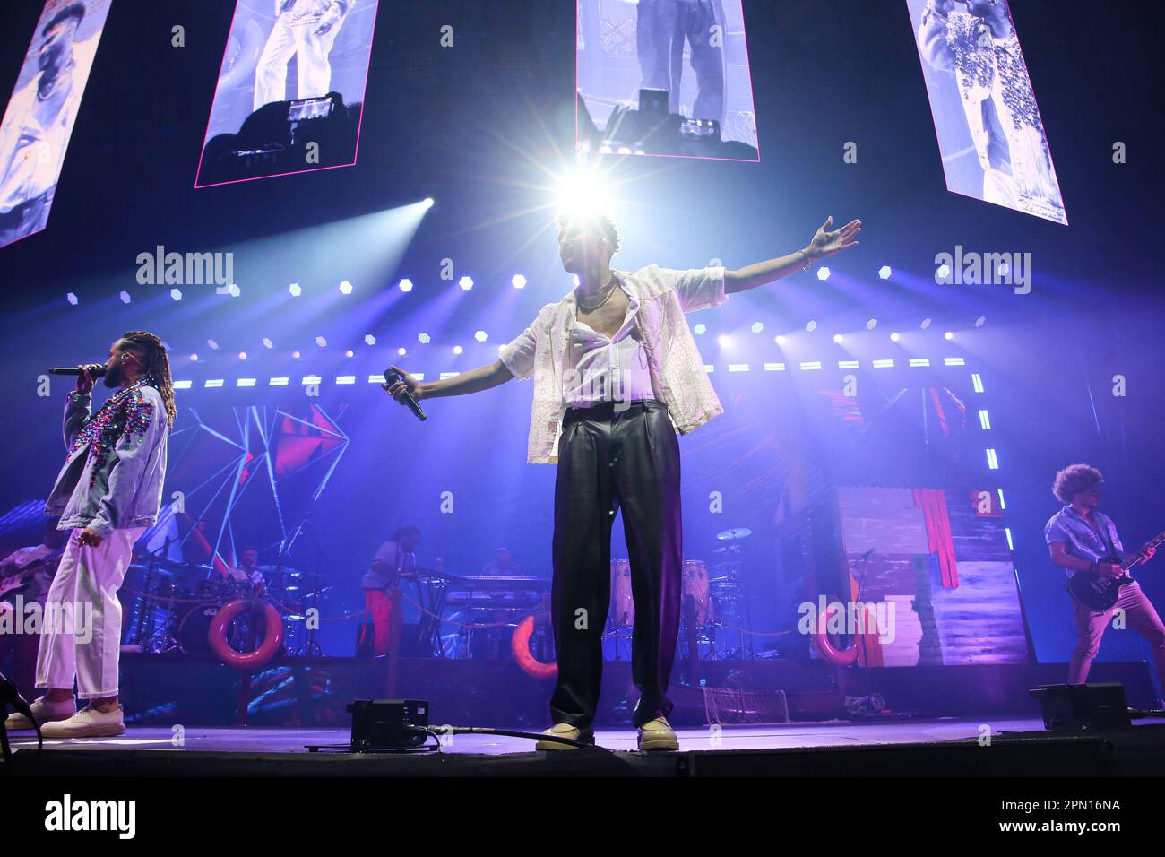Porto, Portugal. 15th Apr, 2023. Musical duo Calema, Fradique and ...