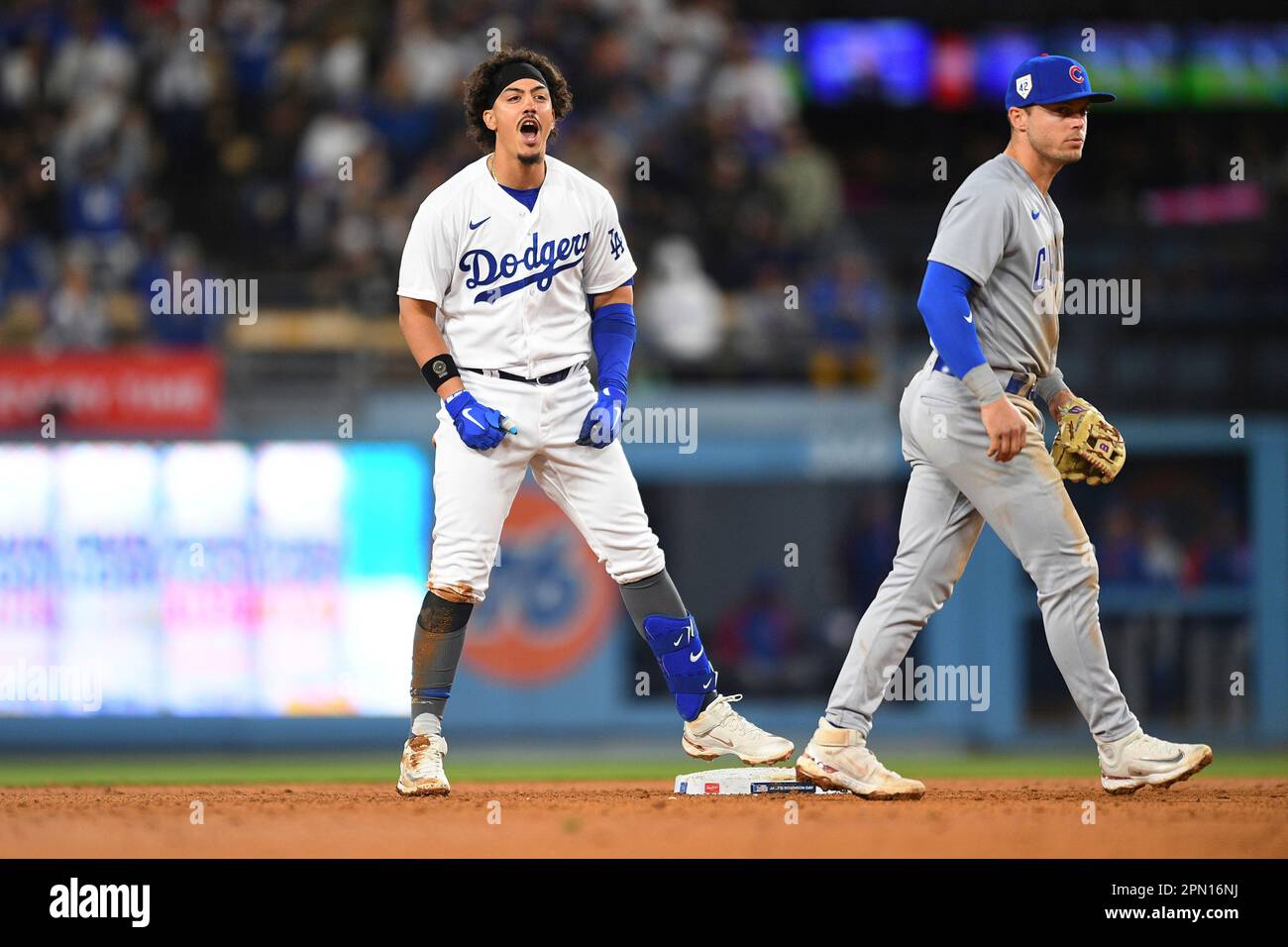 LOS ANGELES, CA - APRIL 15: Los Angeles Dodgers second baseman Miguel ...