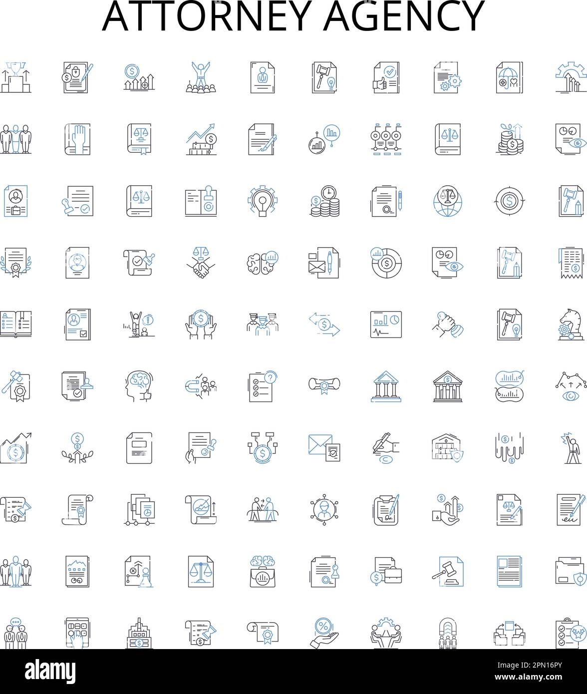 Attorney agency outline icons collection. Lawyer, Attorney, Legal, Firm ...