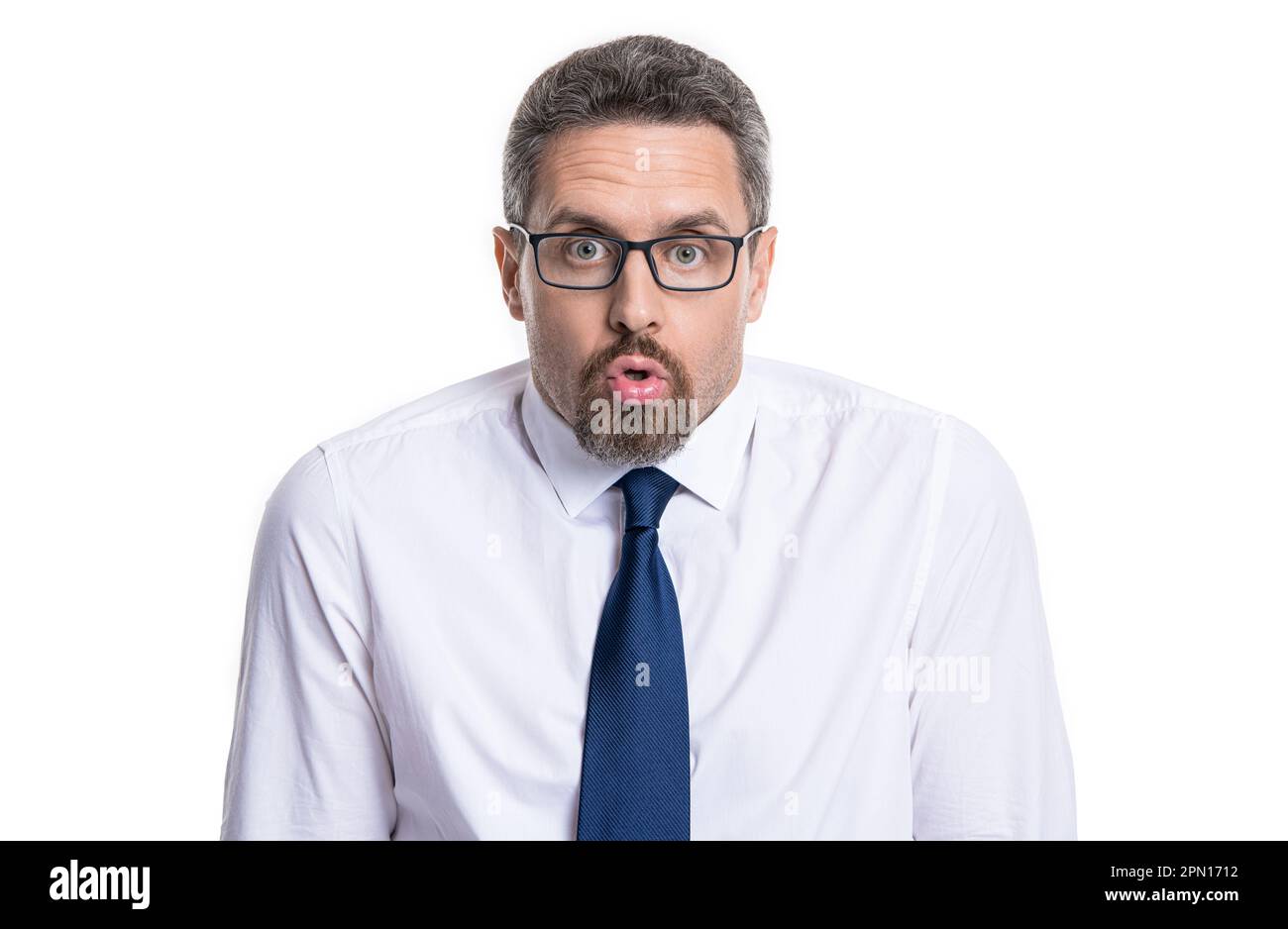 caucasian shocked man at studio. shocked man on background. photo of ...