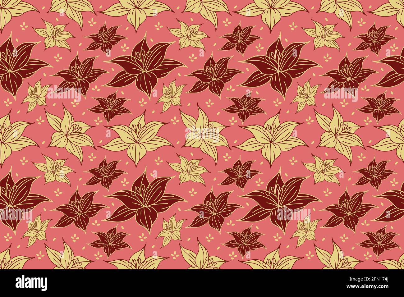 Seamless vector floral pattern with colorful fantasy blooming flowers ...