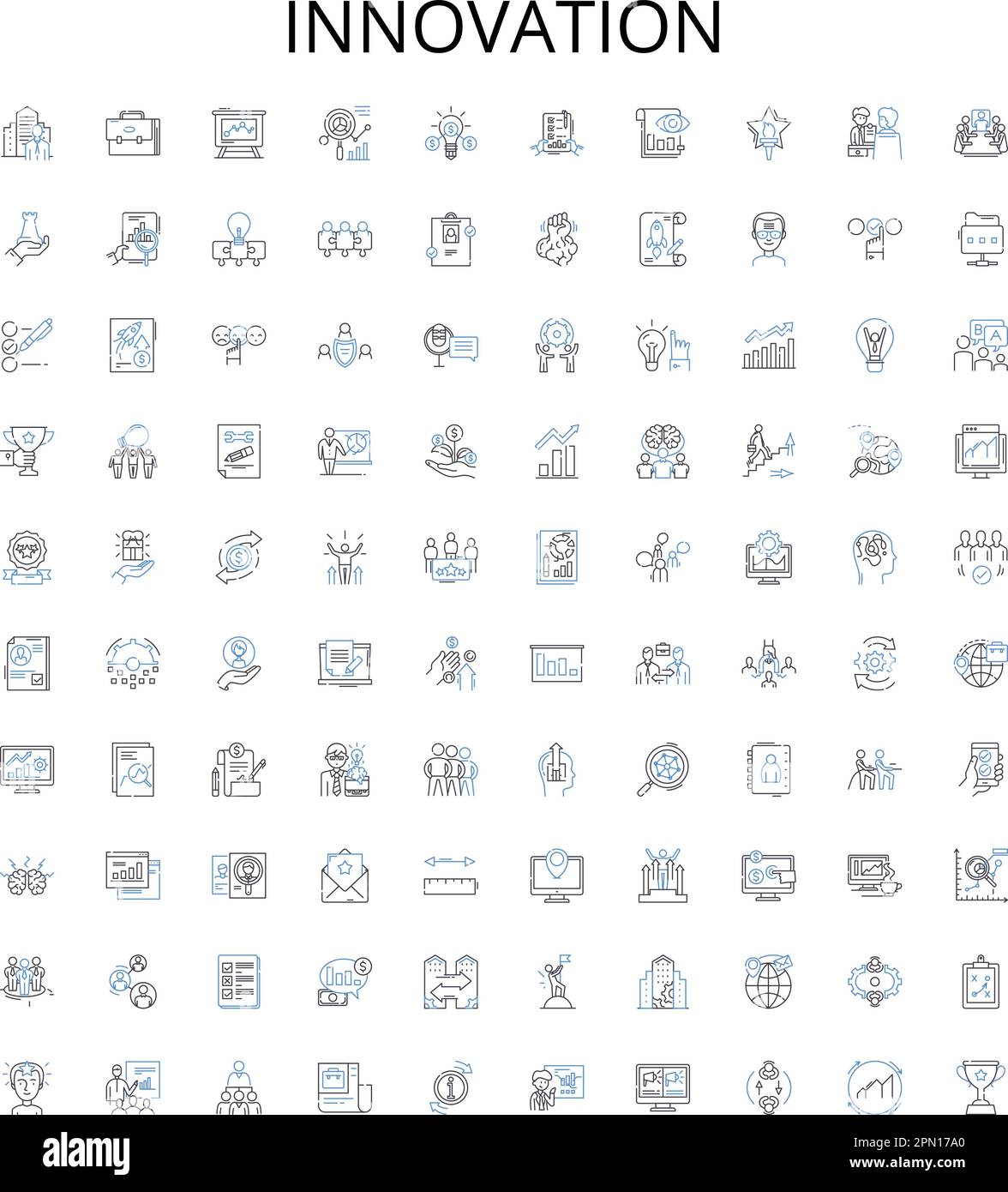 Innovation outline icons collection. Innovate, Creativity, Advancement ...