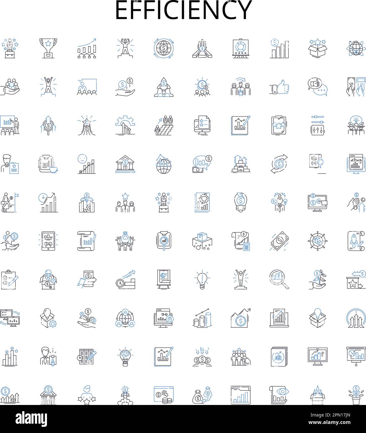 Efficiency outline icons collection. Efficient, Economical, Streamlined ...
