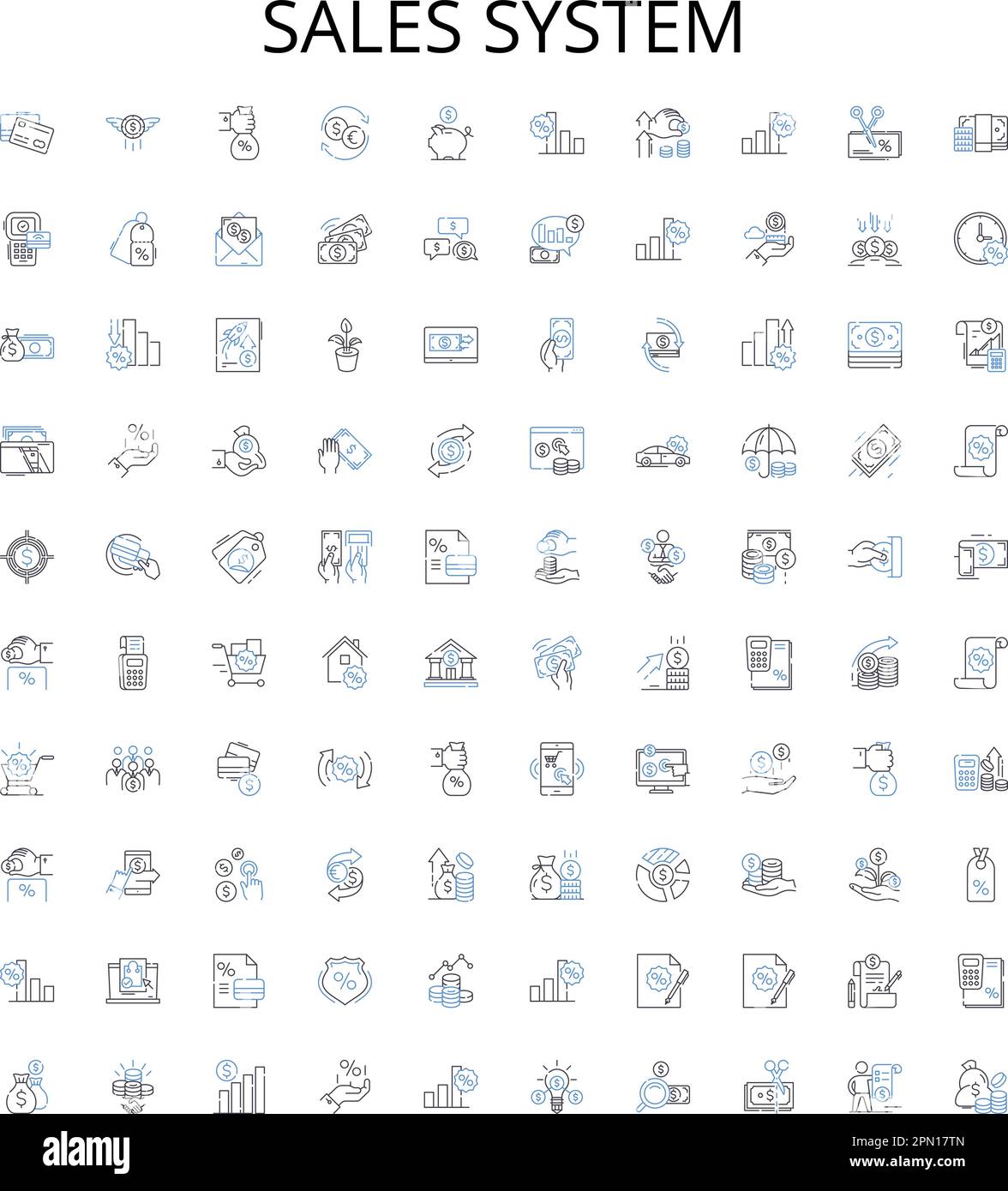 Sales system outline icons collection. Sale, System, Automated, Process ... Sales system outline icons collection. Sale, System, Automated, Process ...