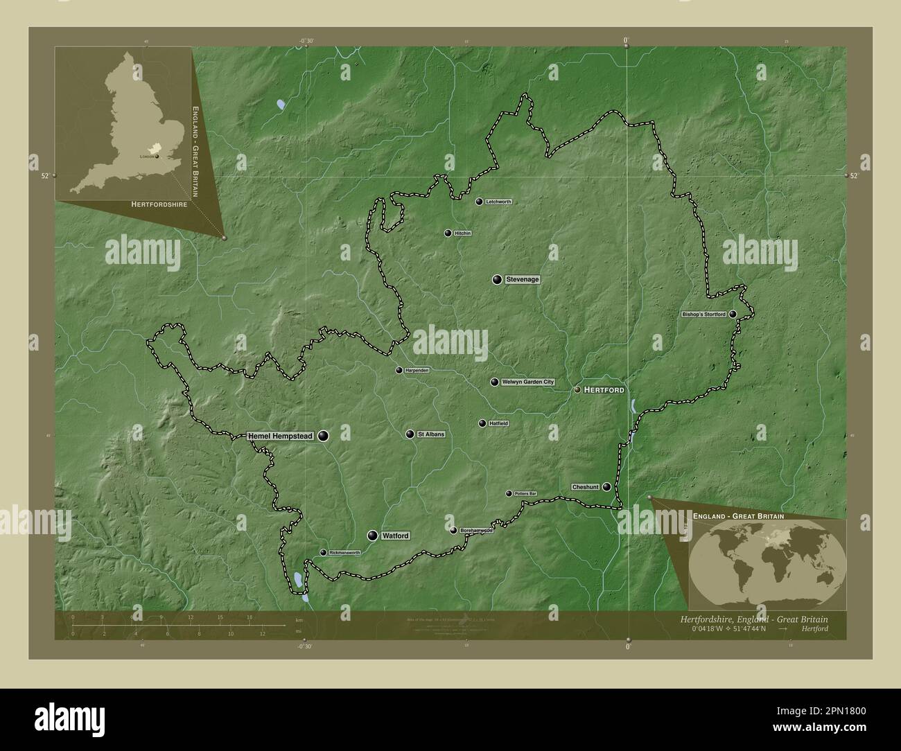 Hertfordshire, administrative county of England - Great Britain ...