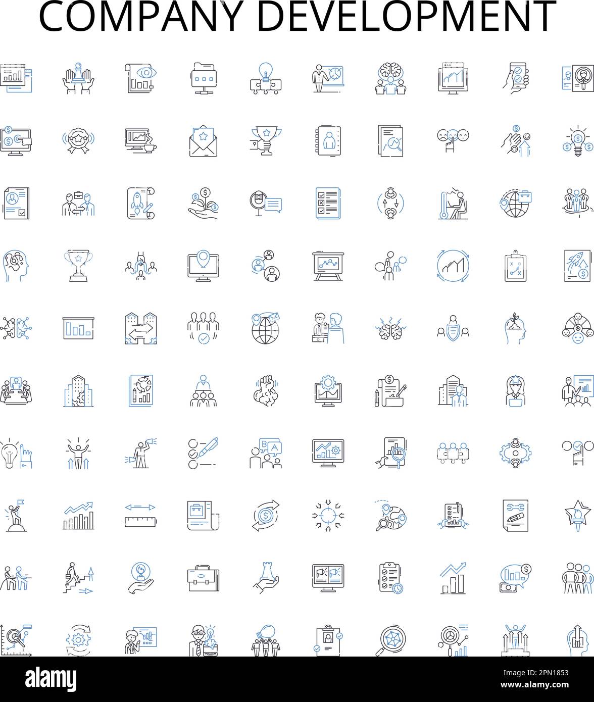 Company development outline icons collection. Growth, Expansion ... Company development outline icons collection. Growth, Expansion ...
