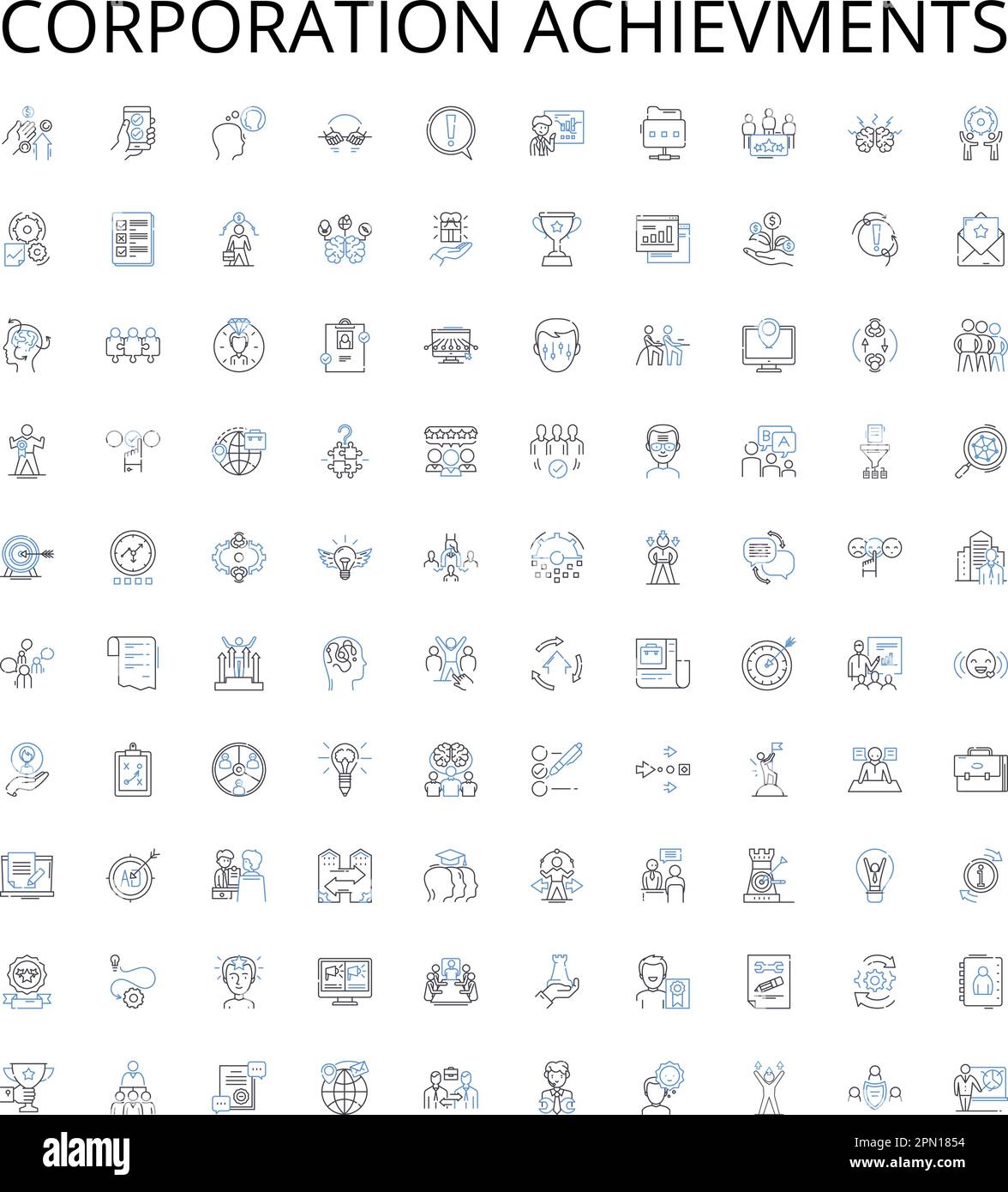 Corporation achievments outline icons collection. Achievements, Success ...