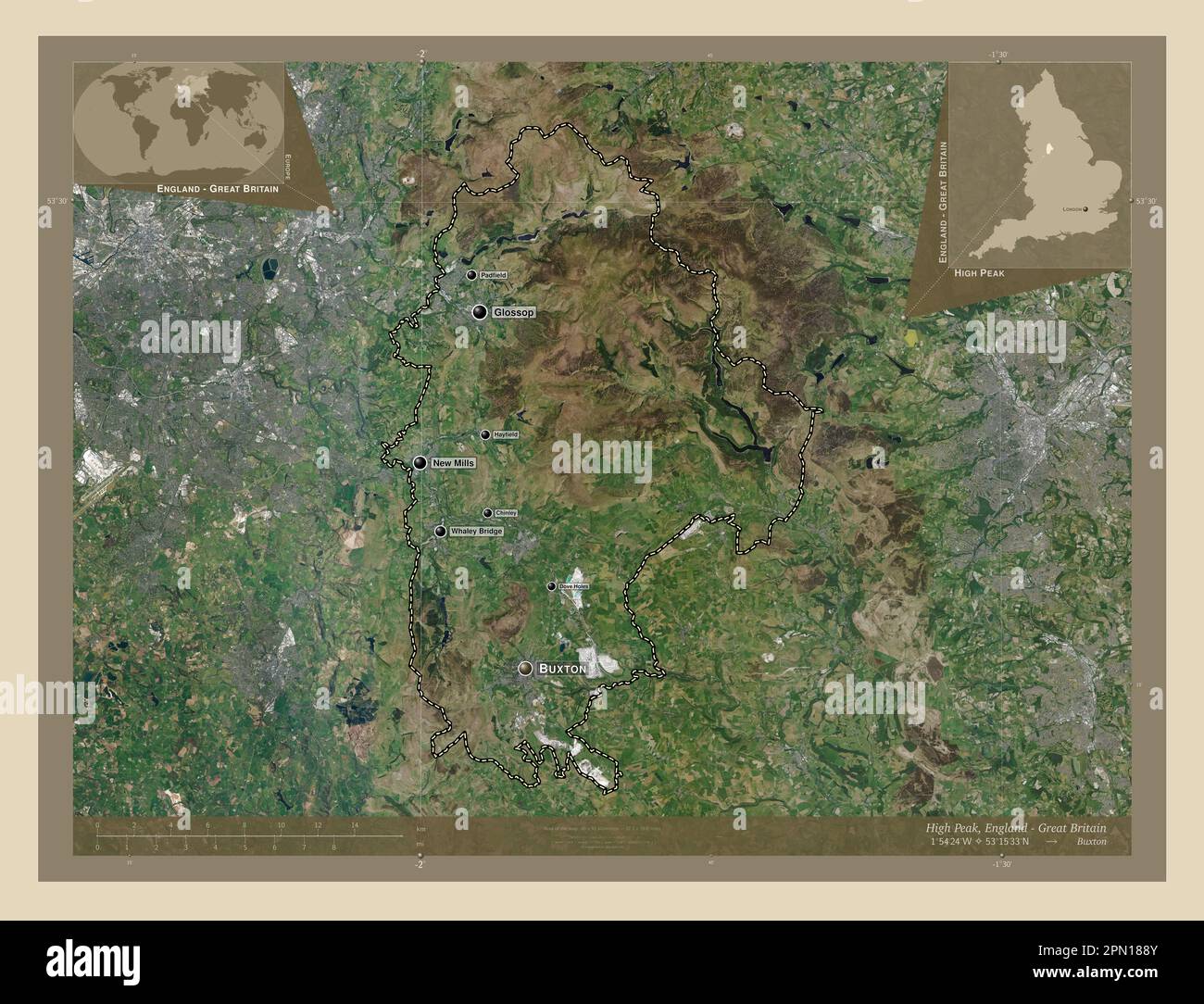 High Peak, non metropolitan district of England - Great Britain. High ...