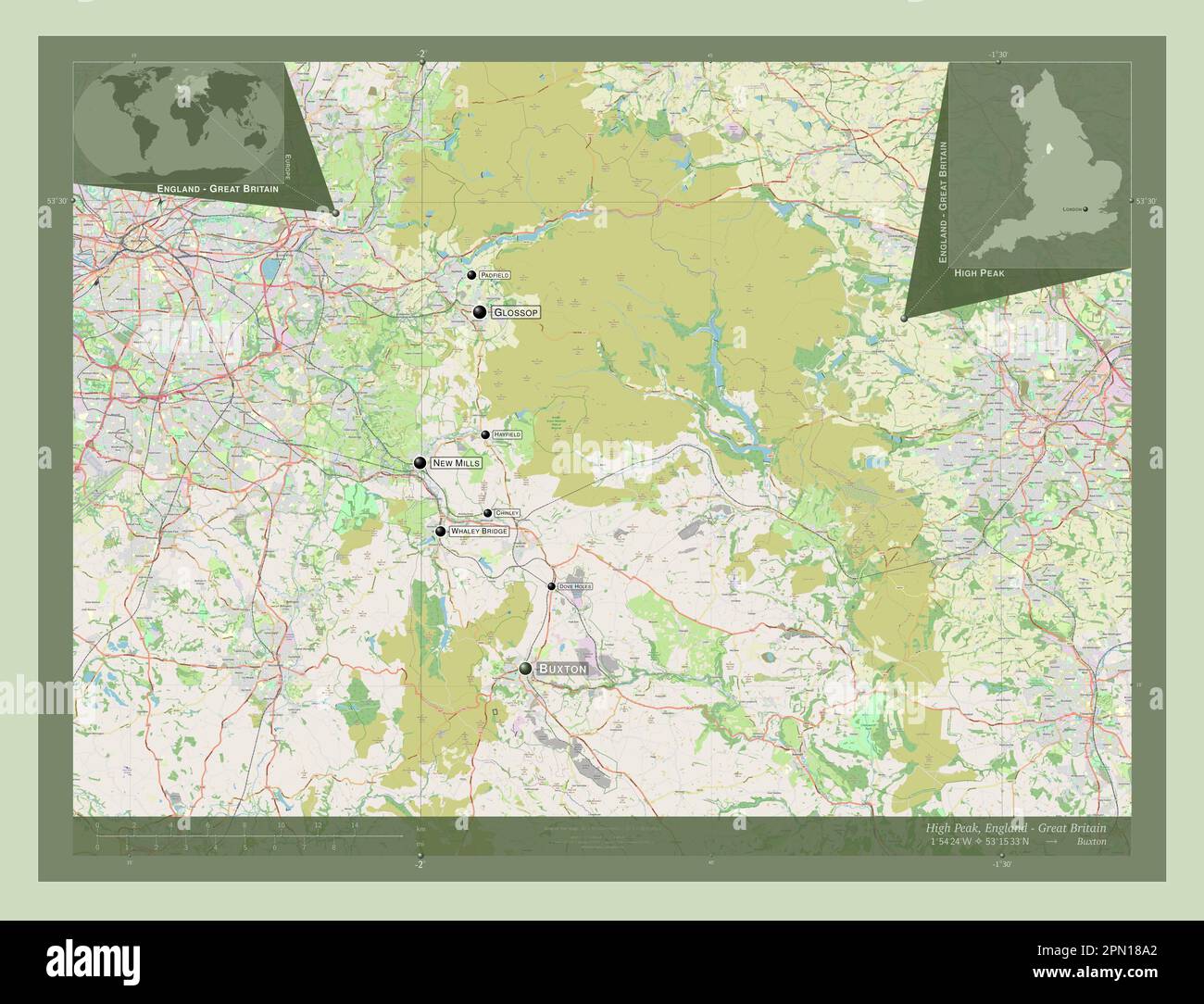 High Peak, non metropolitan district of England - Great Britain. Open ...