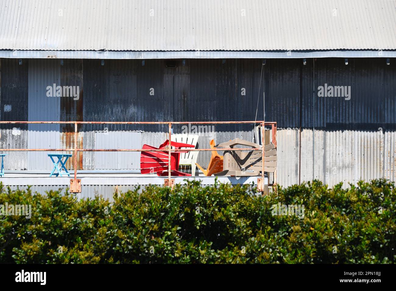 IRVINE, CALIFORNIA - 2 APR 2023: Old Town Irvine Sack Storage Warehouse ... IRVINE, CALIFORNIA - 2 APR 2023: Old Town Irvine Sack Storage Warehouse ...