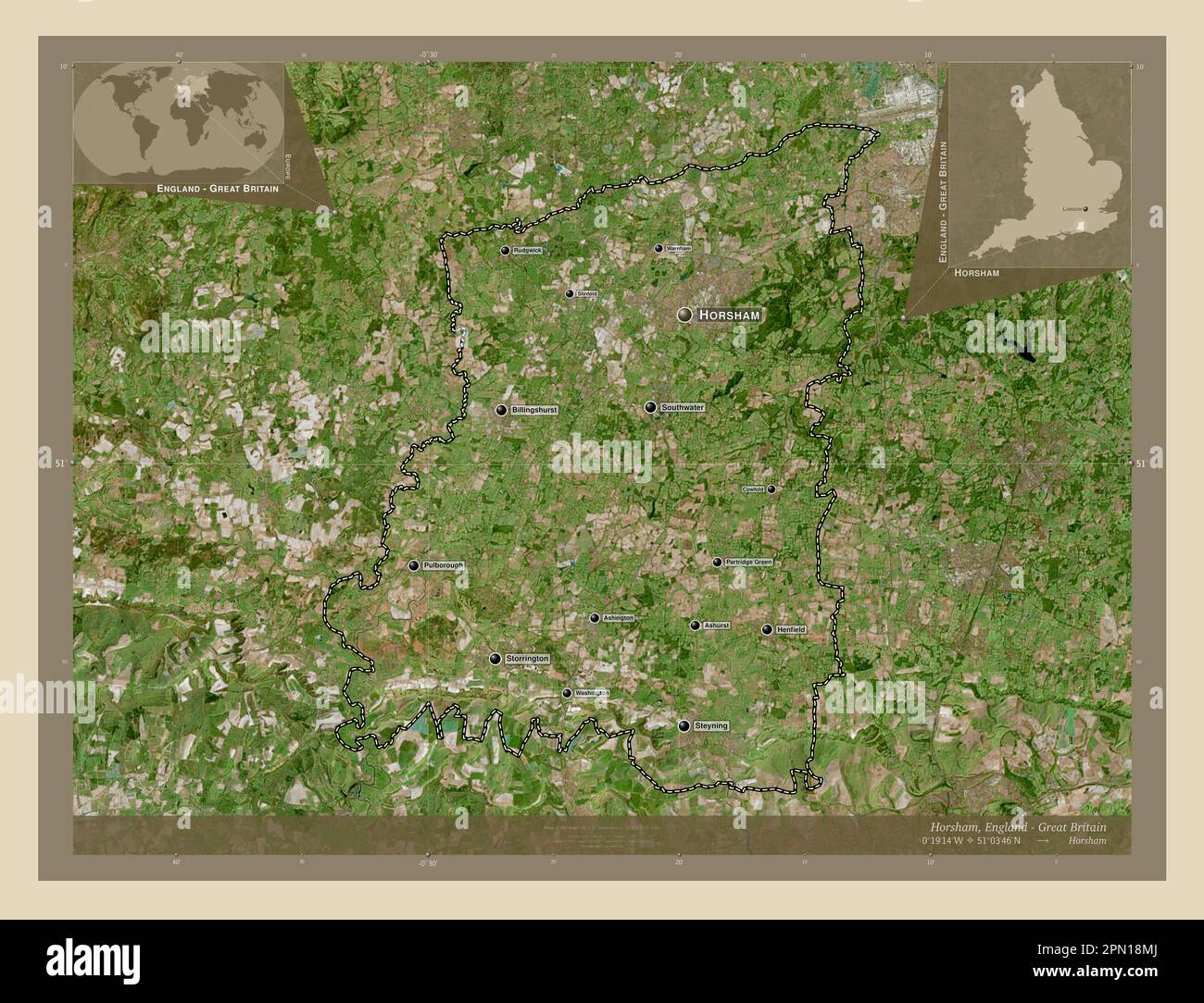 Horsham, non metropolitan district of England - Great Britain. High ...