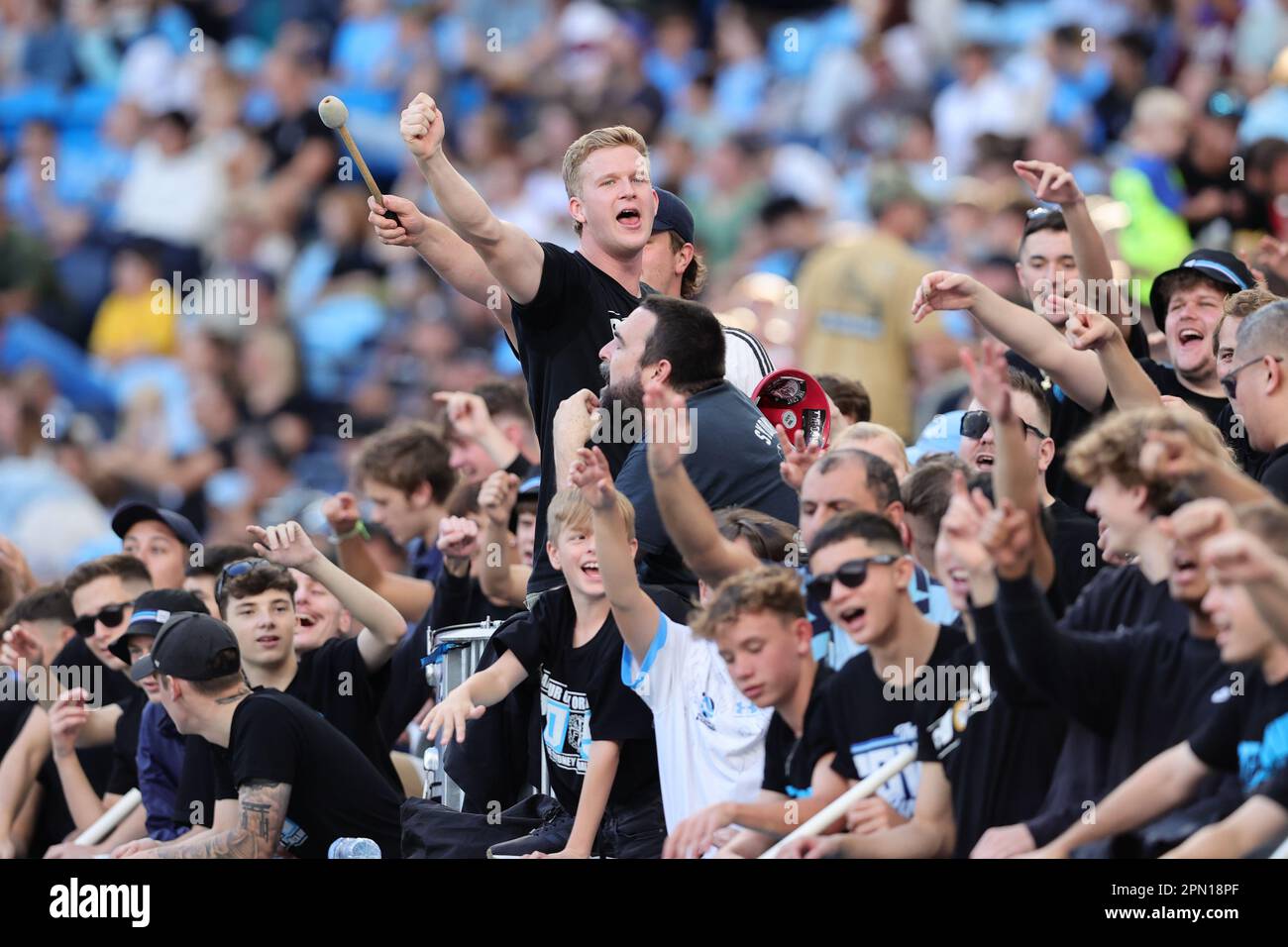 Sydney, Australia. 16th Apr, 2023. SYDNEY FC fans during the Australia ...