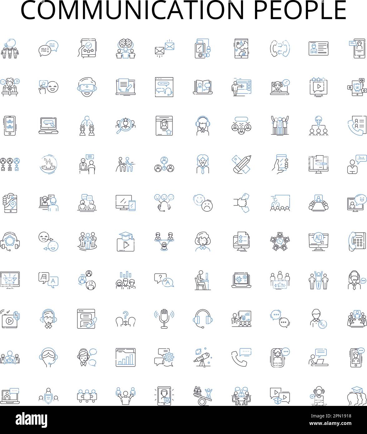 Communication people outline icons collection. Communicators, Dialogue ...